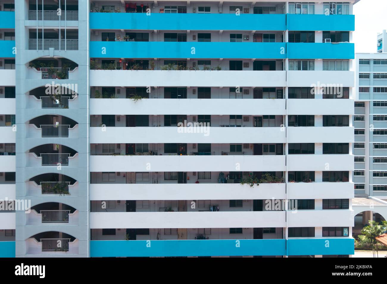 The exterior design of a big residential building Stock Photo - Alamy