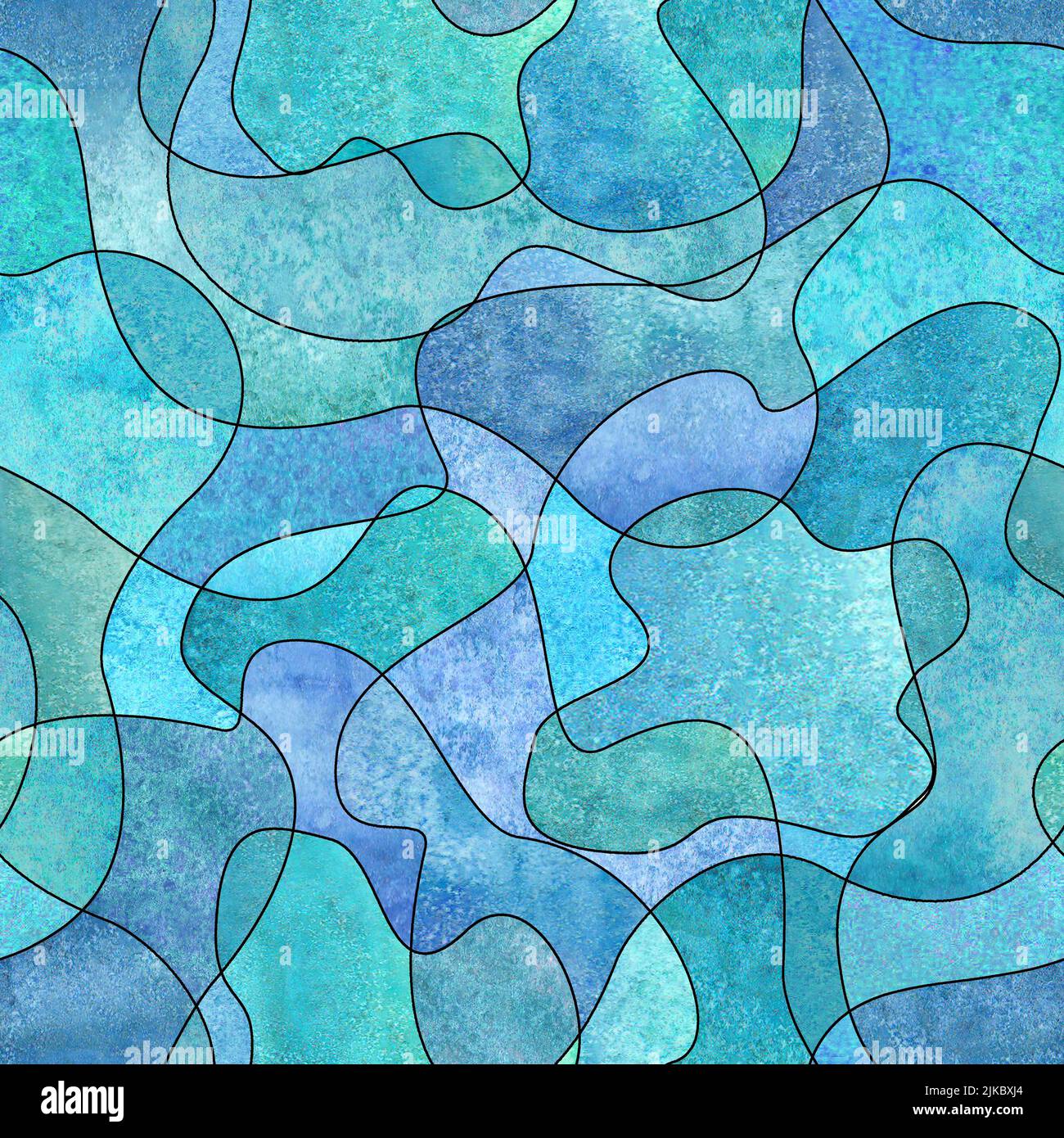 Abstract modern flat geometric liquid shape forms seamless pattern ...