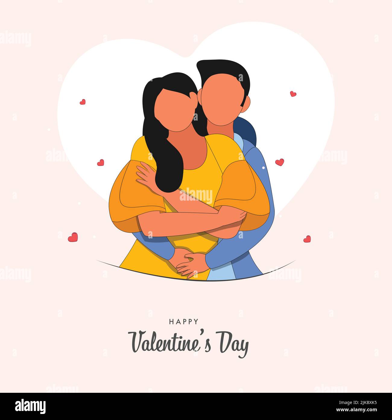 Man hugging woman from behind Stock Vector Images - Alamy