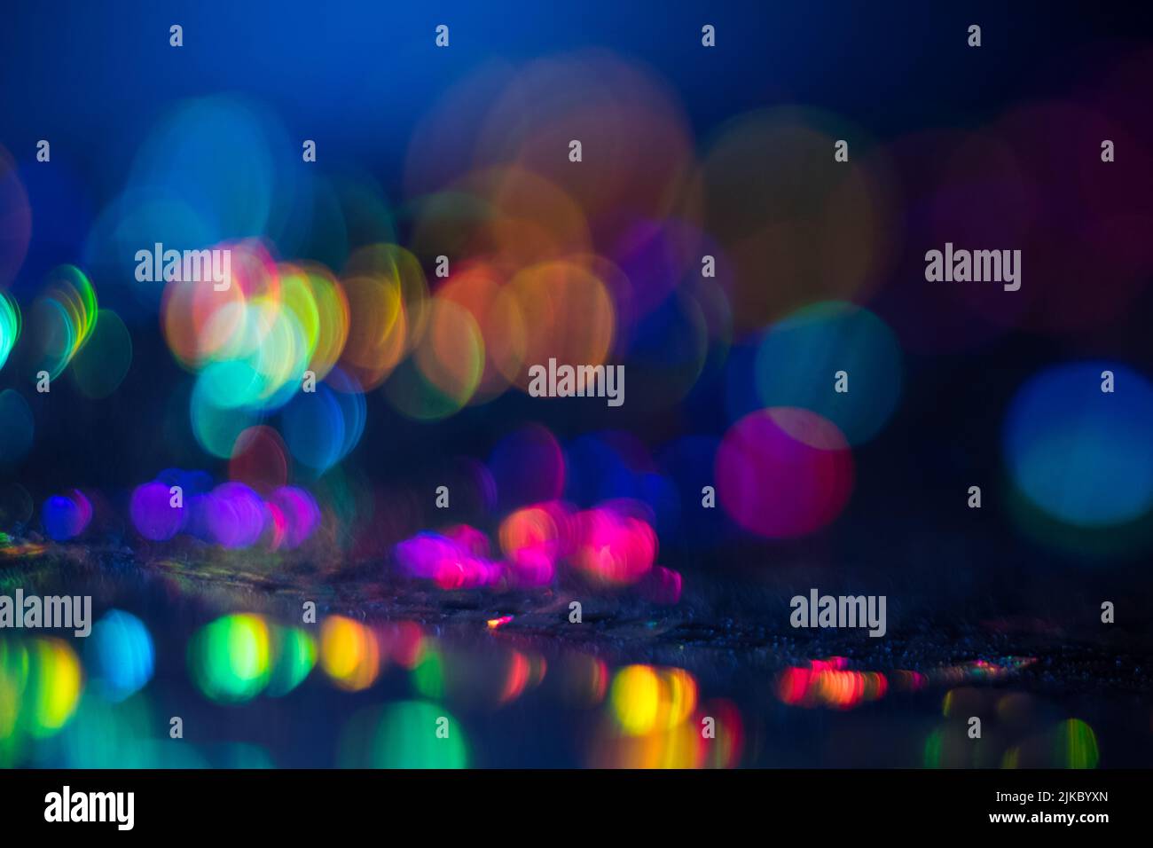 distant blur spots night city lights background Stock Photo - Alamy