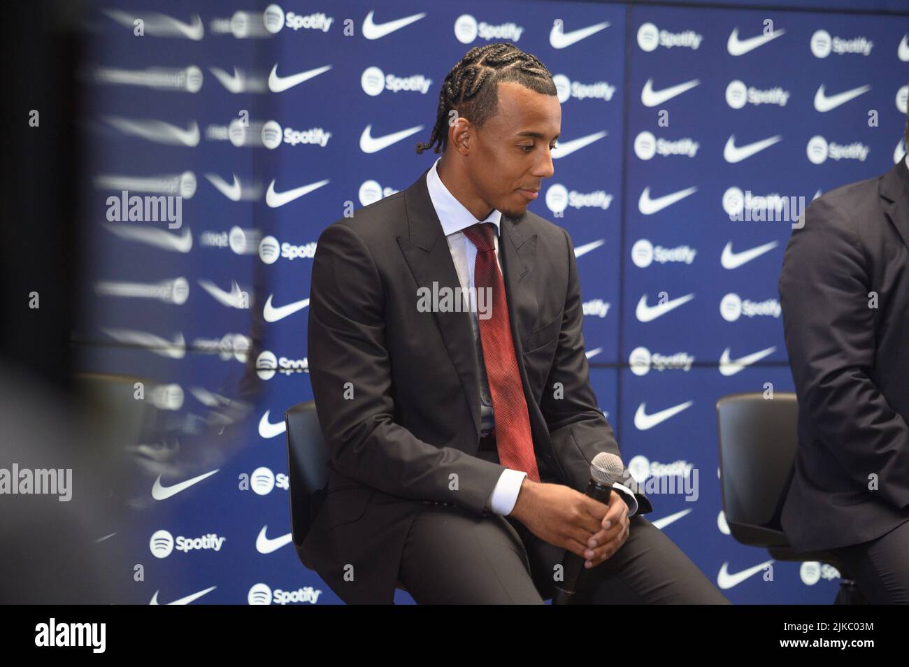 Ciutat Esportiva Joan Gamper, Spain. 01st Aug, 2022. New signing Jules ...