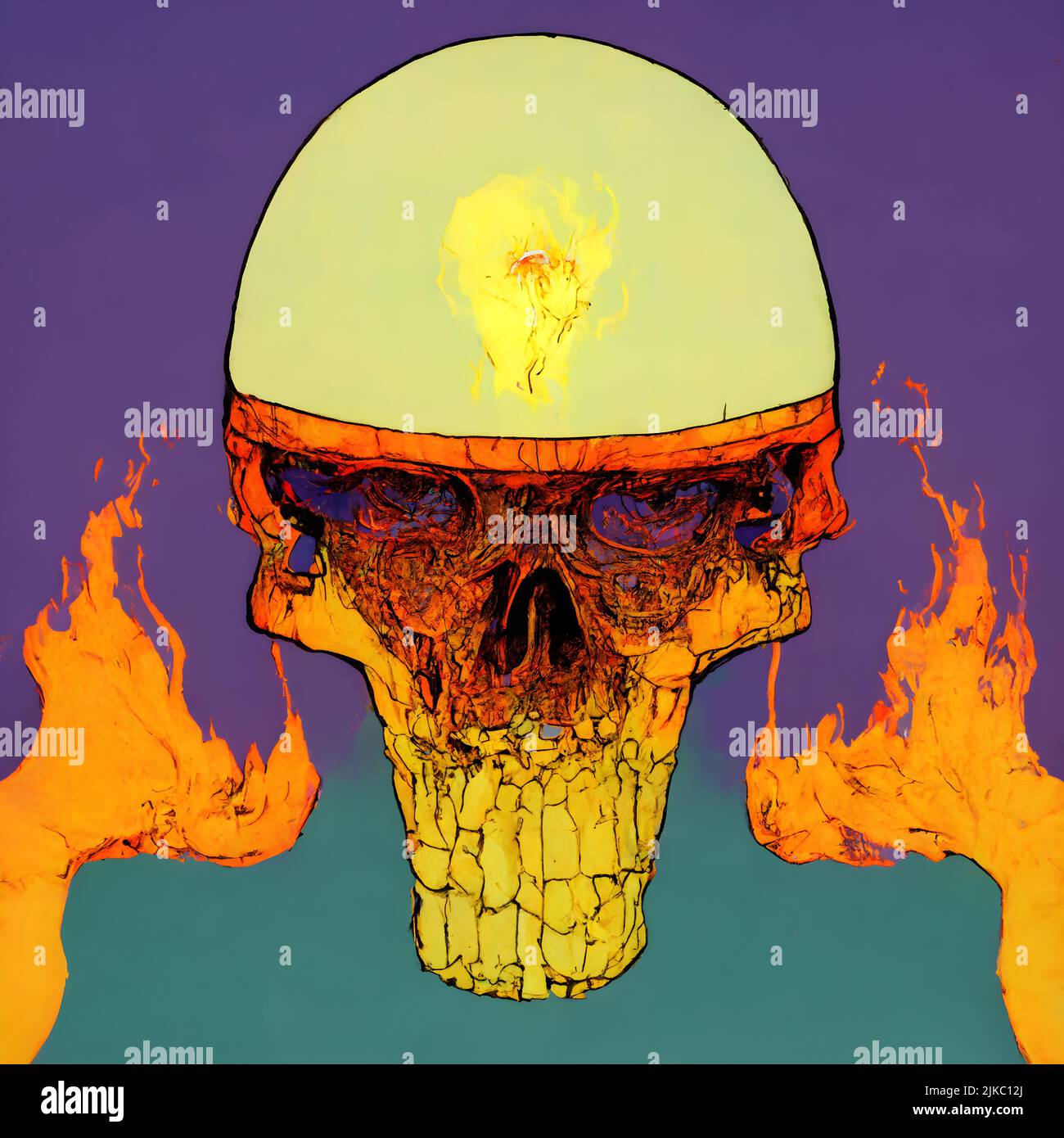 Skull burning hi-res stock photography and images - Alamy