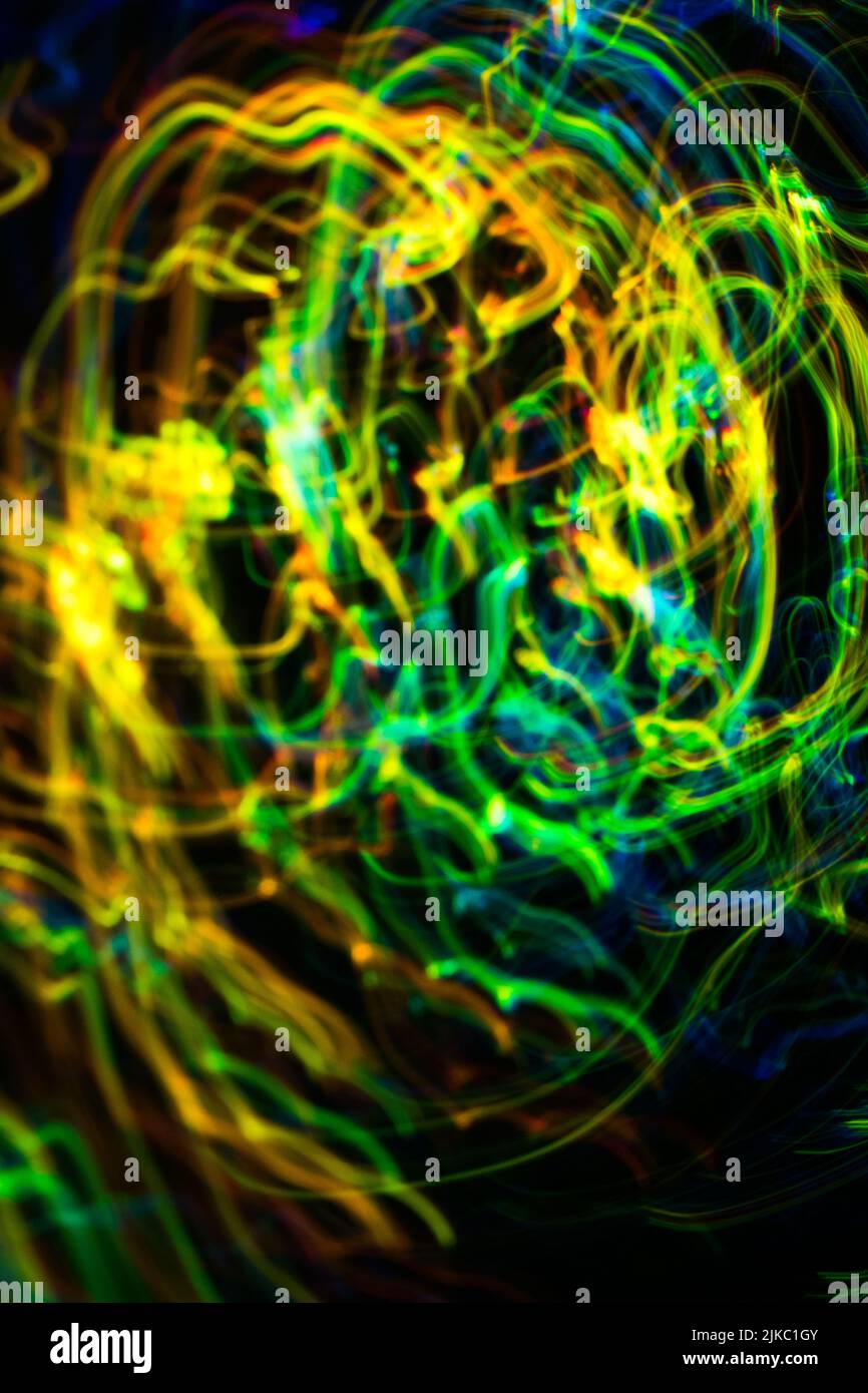 glowing angled lines neon light lens flare effect Stock Photo - Alamy