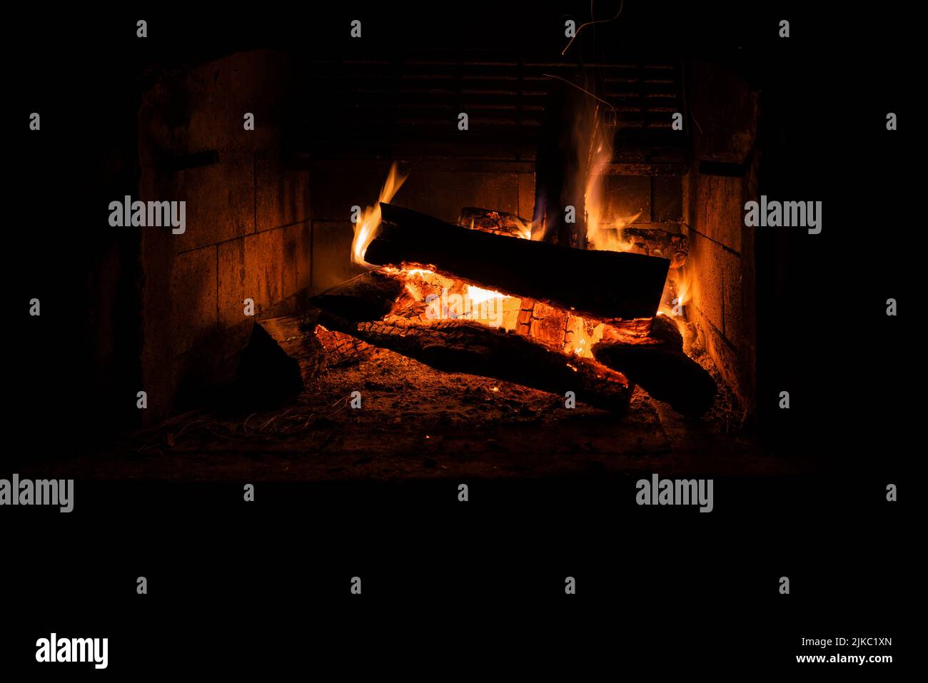 Brick Fireplace in garden. Design Street Fireplace and built by brick ...