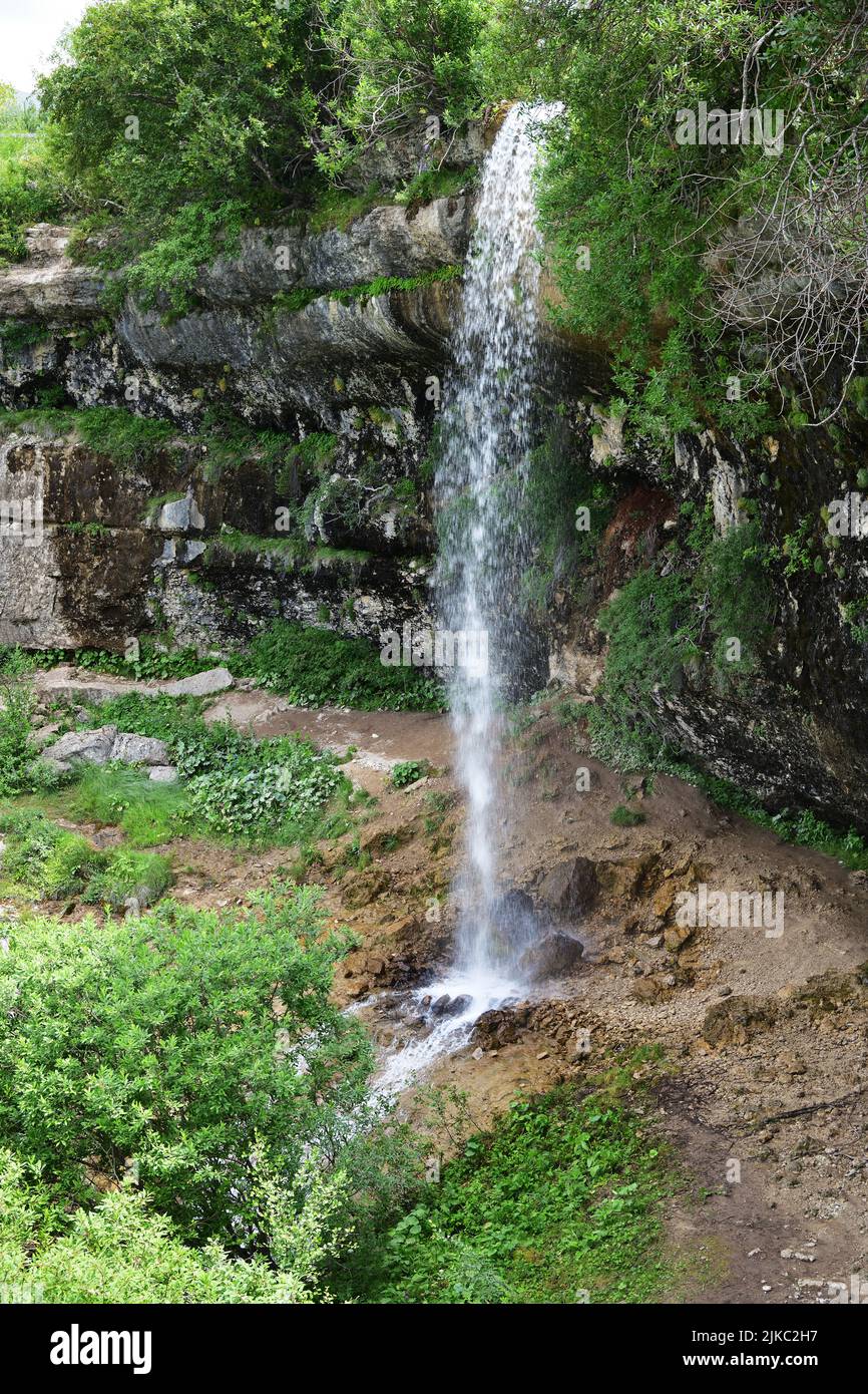 View on the Matla waterfall. Matla nature extreme park. Dagestan ...