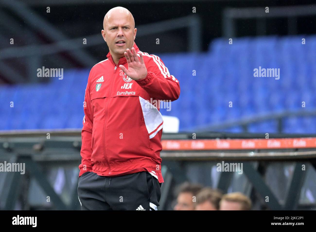 ROTTERDAM - Feyenoord trainer coach Arne Slot during the friendly match ...