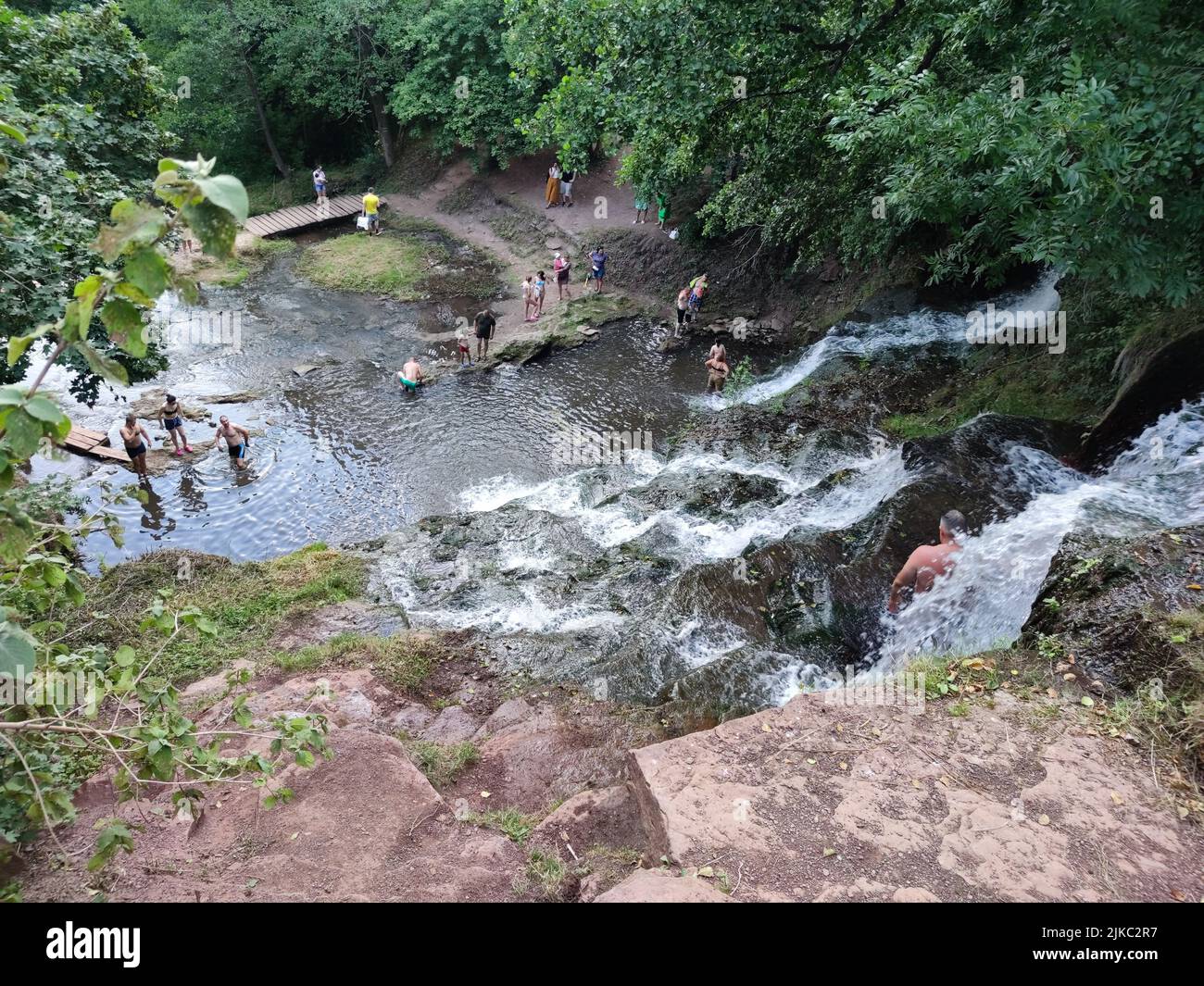 TERNOPIL REGION, UKRAINE - JULY 24, 2022 - The Dzhurynskyi Waterfall ...