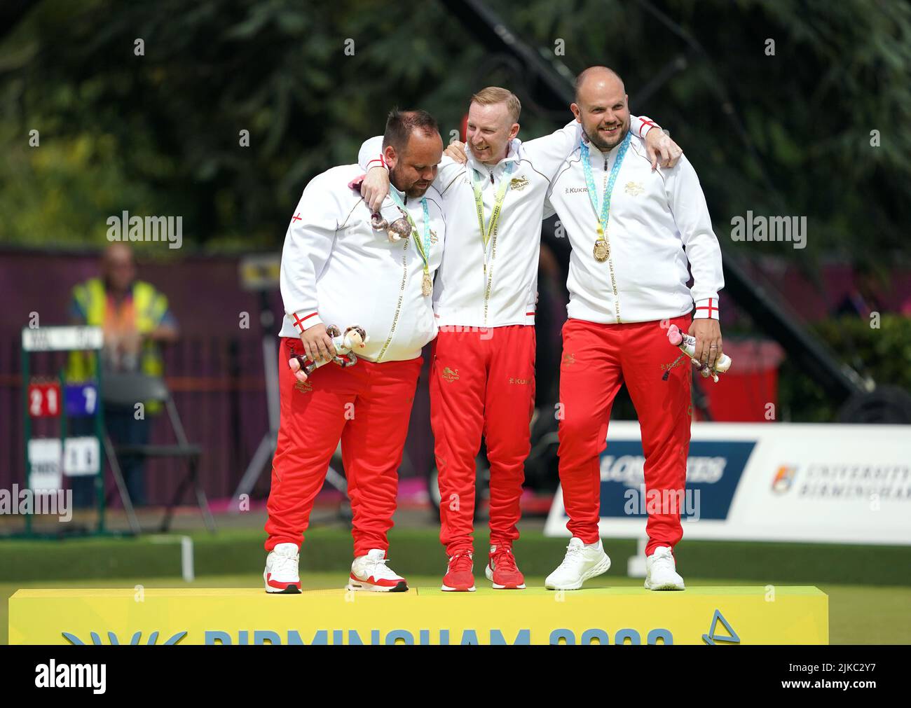 England's Nick Brett, Louis Ridout and Jamie Chestney celebrate winning ...