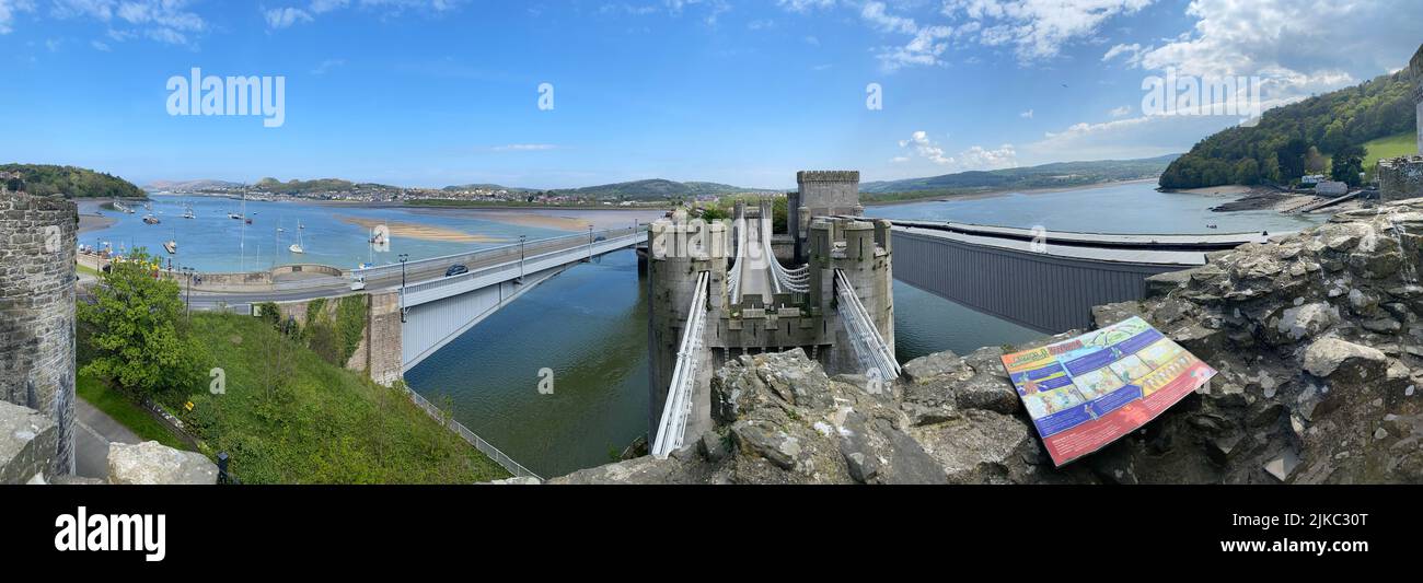 Conwy railway bridge hi-res stock photography and images - Alamy