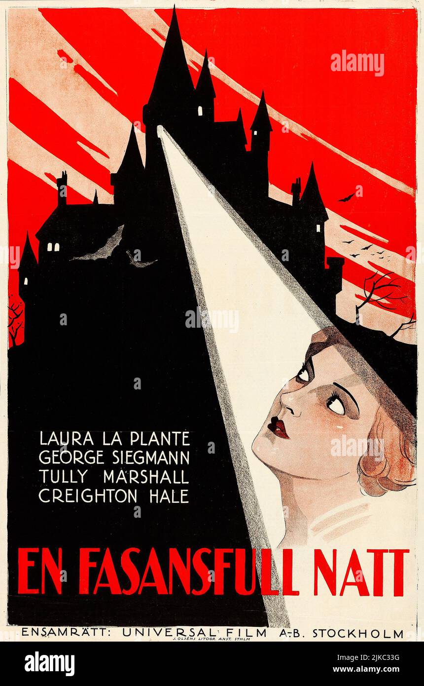 En fasansfull natt - The Cat and the Canary (Universal, 1927). Swedish ...