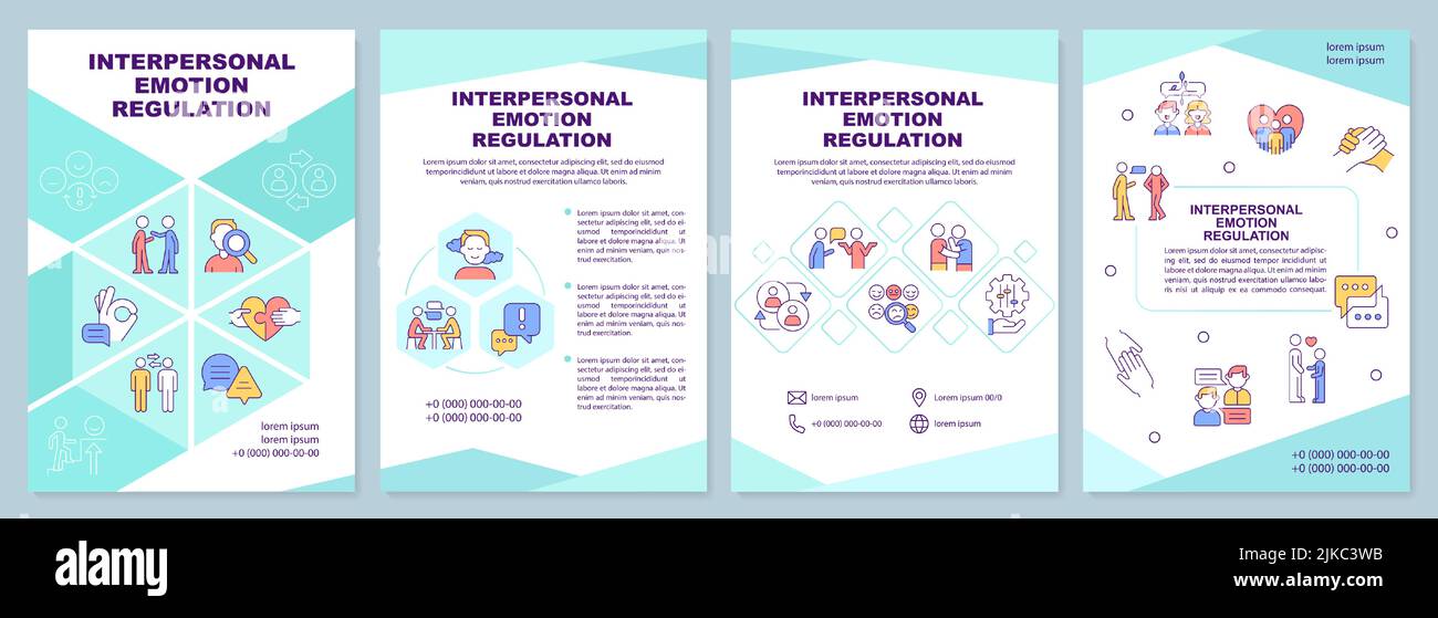 Interpersonal emotion regulation brochure template Stock Vector Image ...