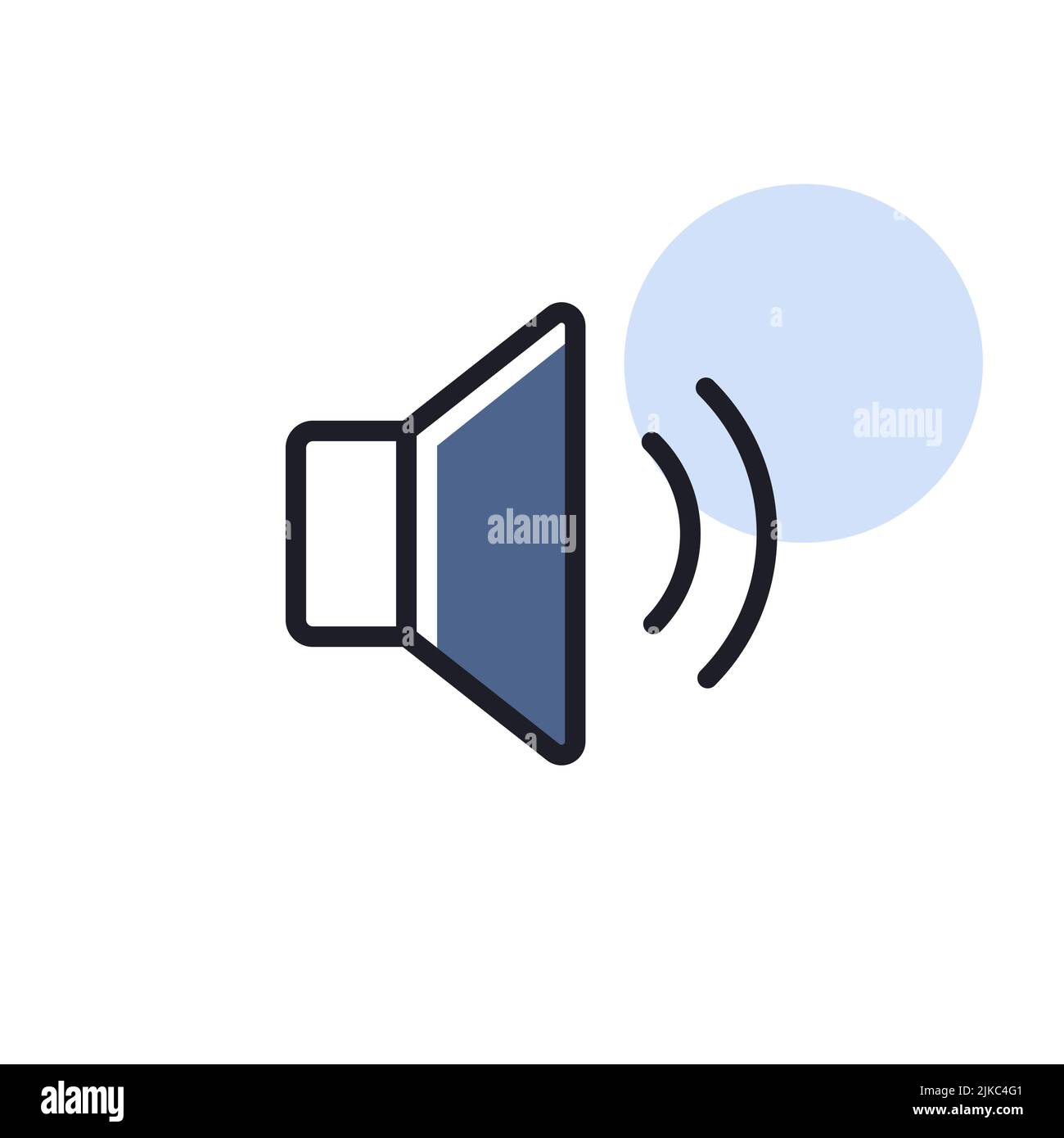 Medium volume sound music vector icon. Graph symbol for music and sound ...