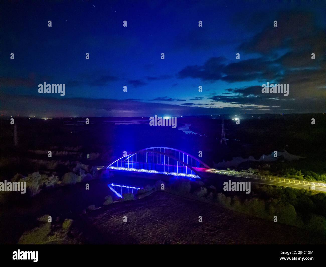 The Blue Bridge, Toomebridge, Northern Ireland Stock Photo - Alamy