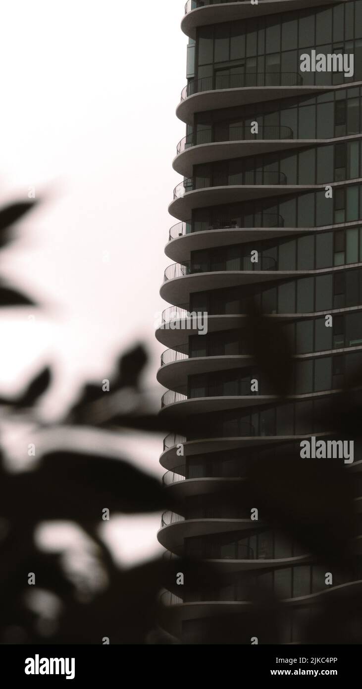 A vertical shot of a high-rise residential building Stock Photo - Alamy