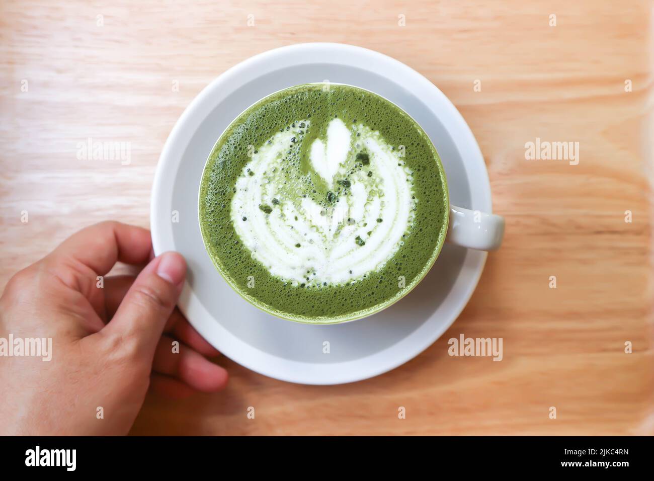 green tea or matcha green tea, milk green tea or matcha latte for serve ...