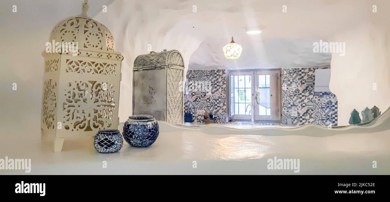 Small details of a troglodyte cave house for rural tourism Stock Photo ...