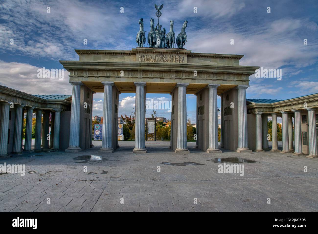 the Brandenburg Gate, Berlin. Monumental entry to Unter den Linden ...