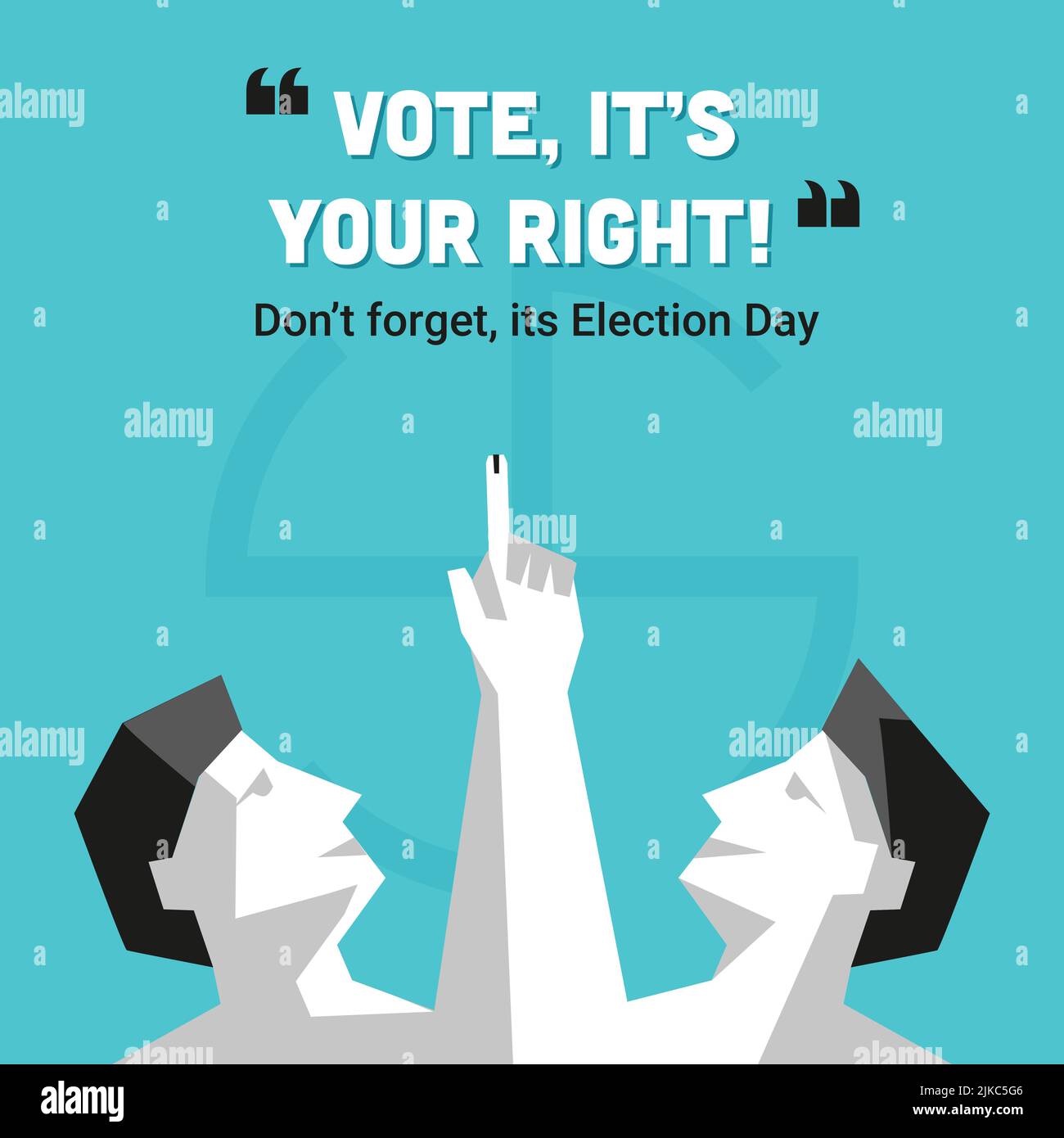 Vote, It's Your Right And Don't Forget Election Day Concept With ...