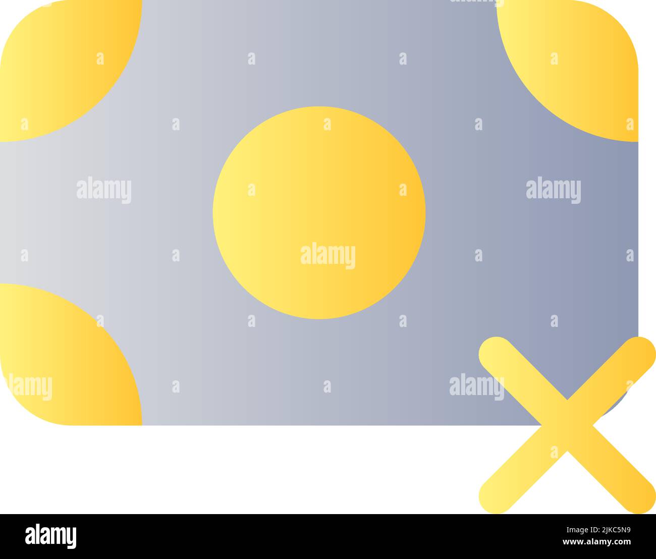 Cashless payment only flat gradient color ui icon Stock Vector Image ...