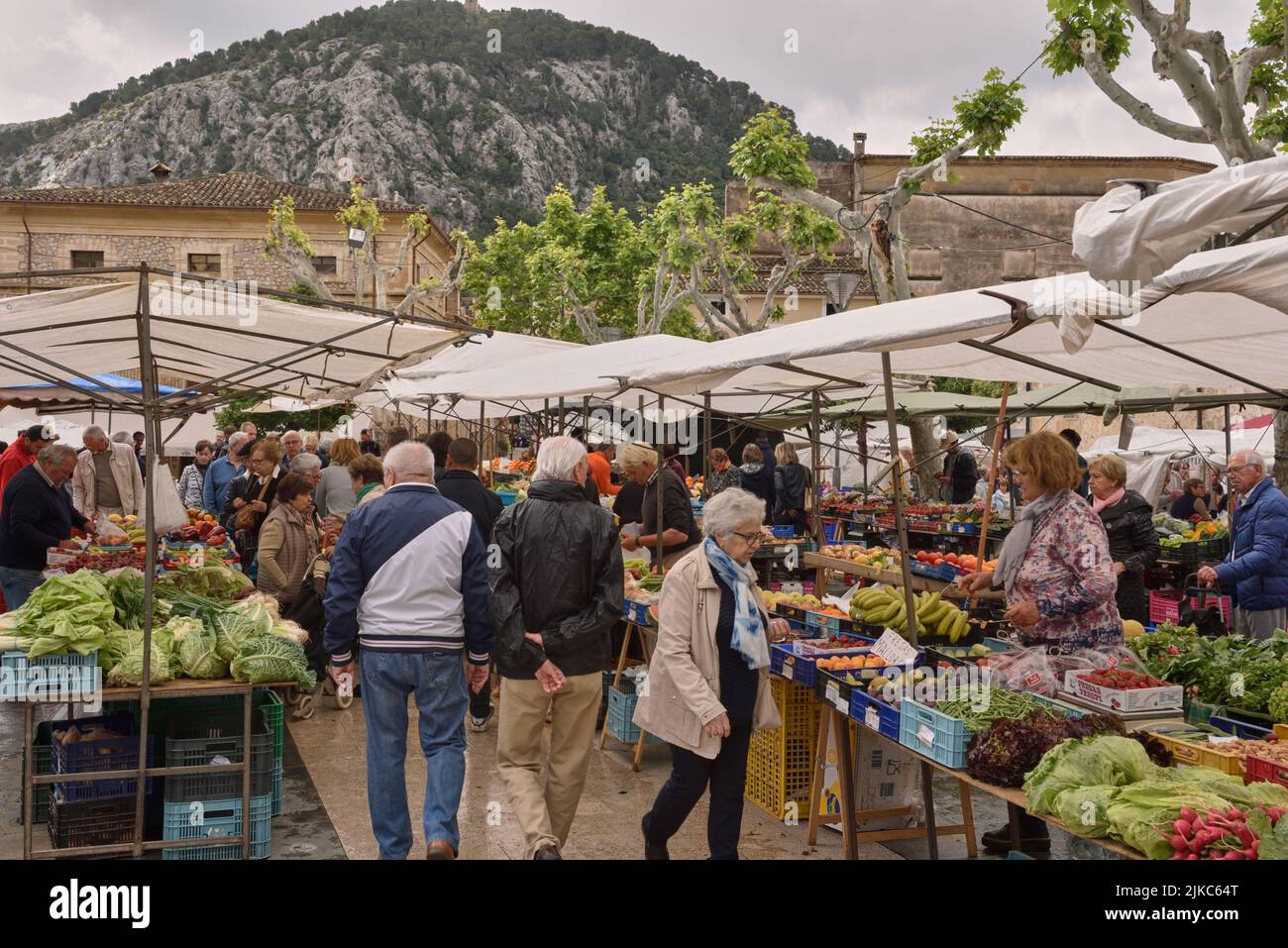 Pollensa Market Day Mallorca Spain Stock Photo - Alamy