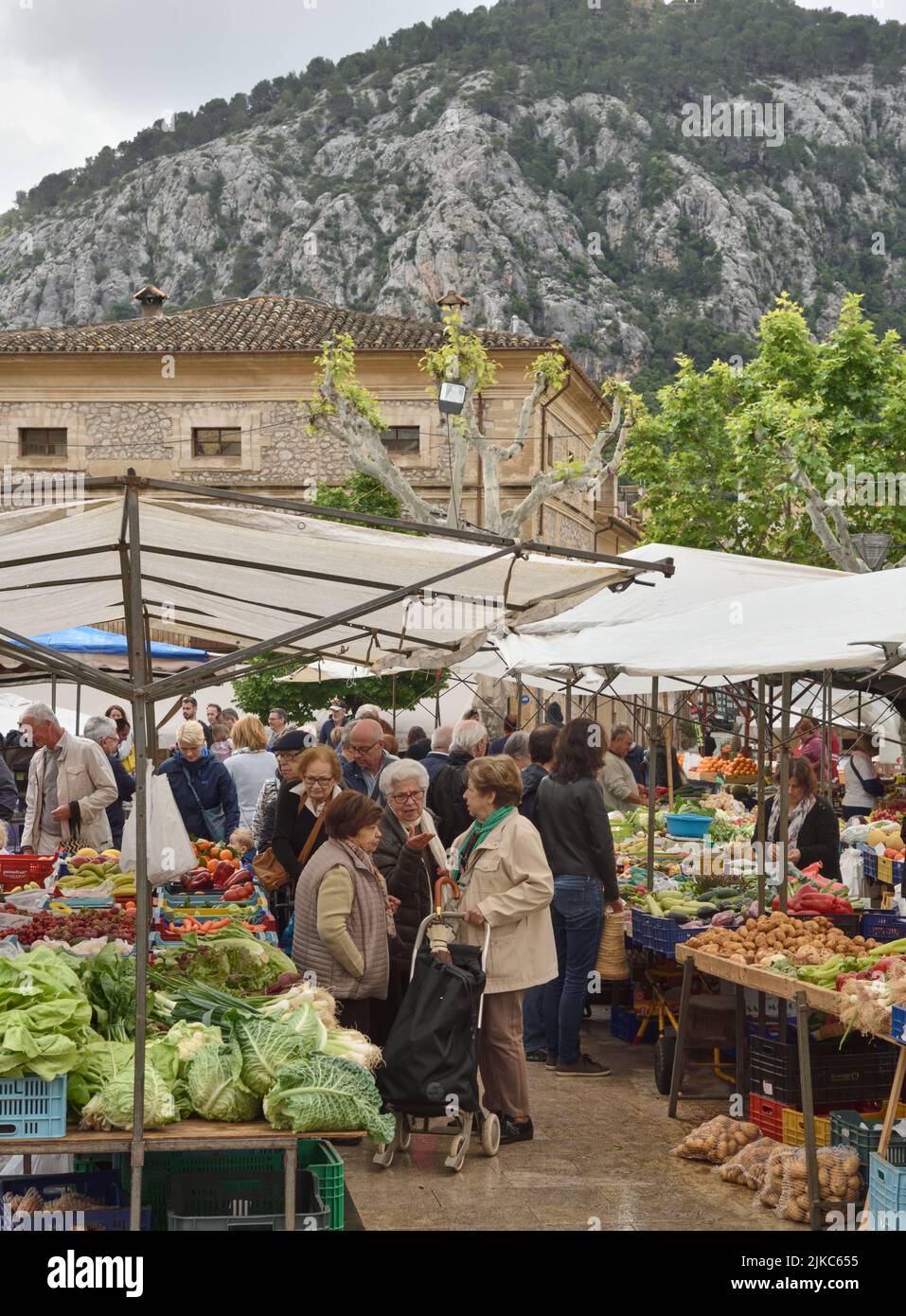 Pollensa Market Day Mallorca Spain Stock Photo - Alamy