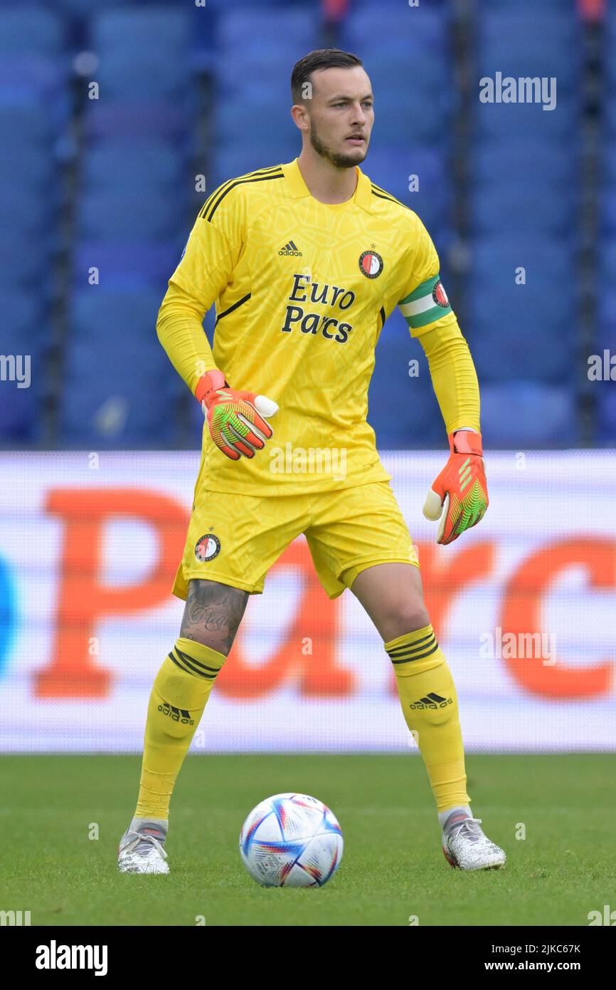 ROTTERDAM - Feyenoord goalkeeper Justin Bijlow during the friendly match between Feyenoord and ...