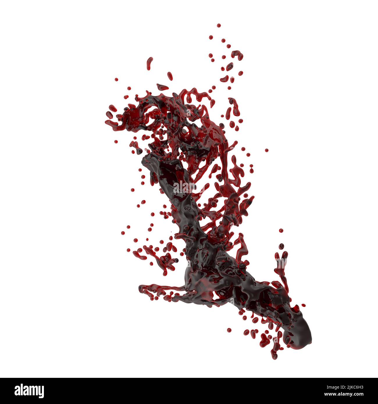 3D illustration of realistic blood splash Stock Photo - Alamy