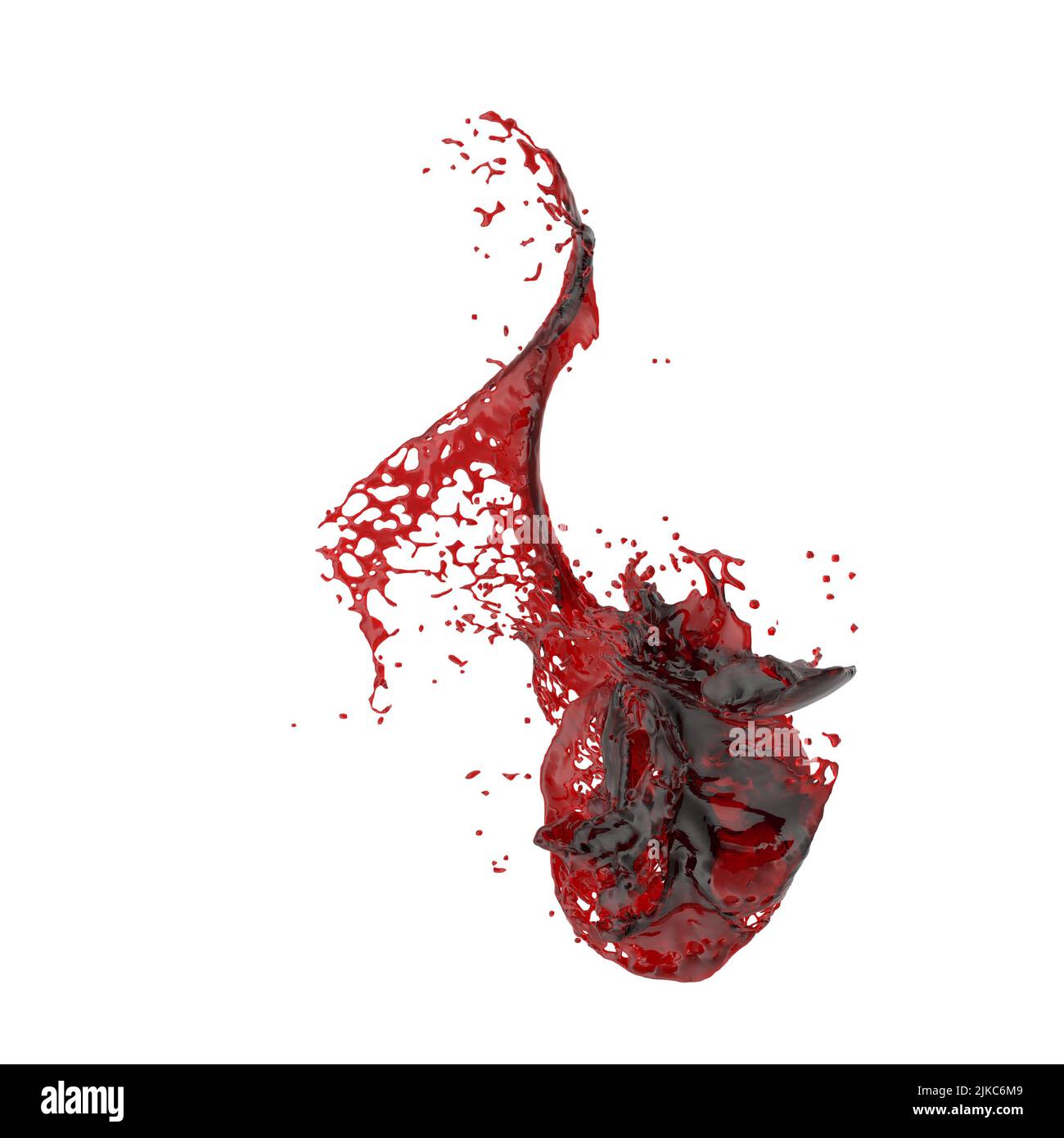 3D illustration of realistic blood splash Stock Photo - Alamy