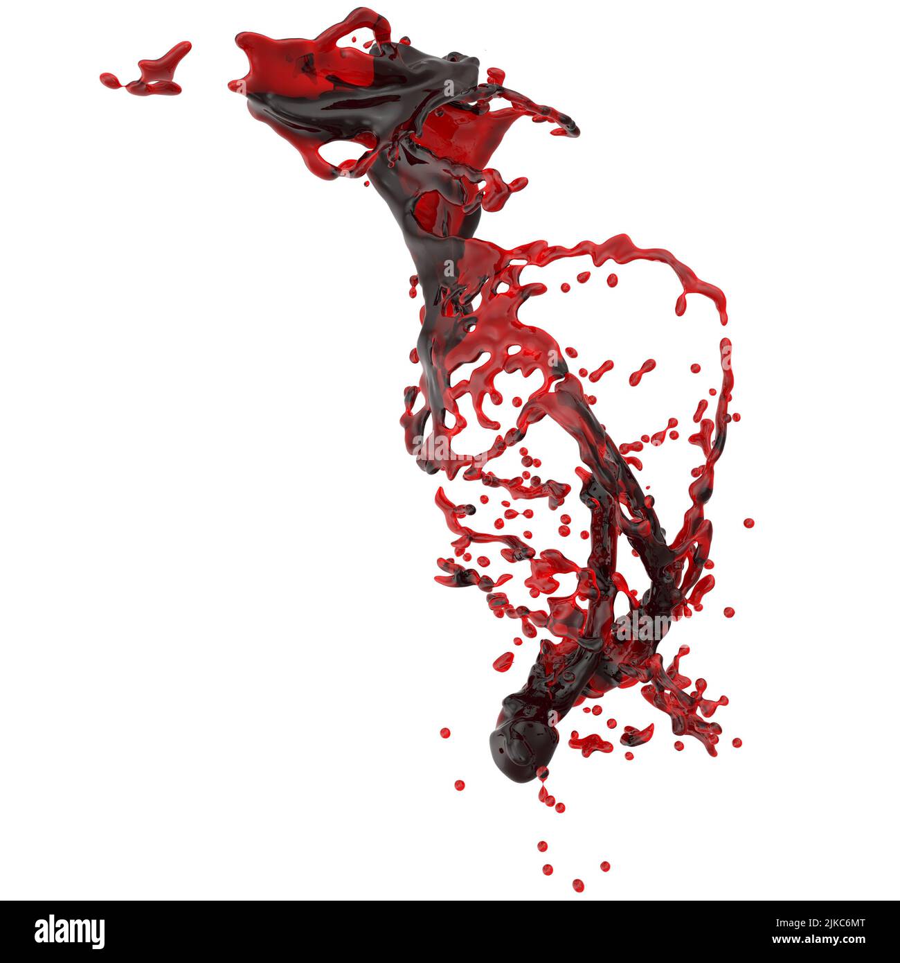 3D illustration of realistic blood splash Stock Photo - Alamy