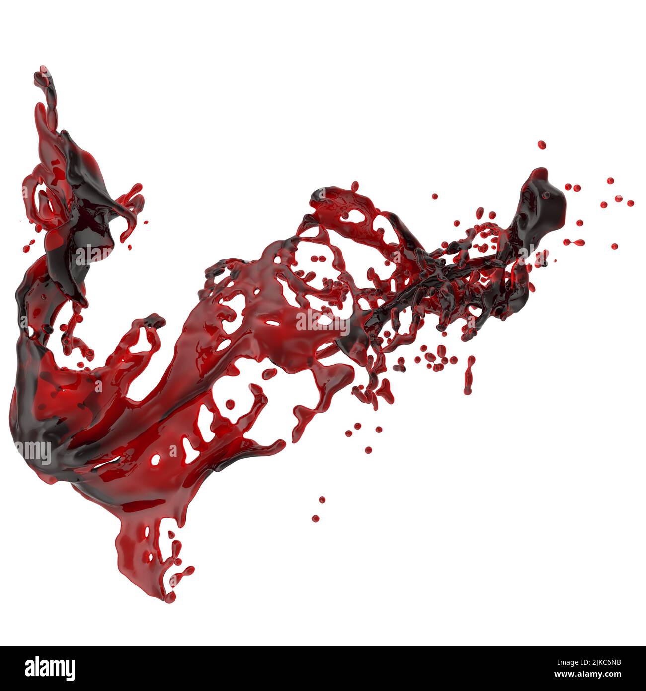 3D illustration of realistic blood splash Stock Photo - Alamy