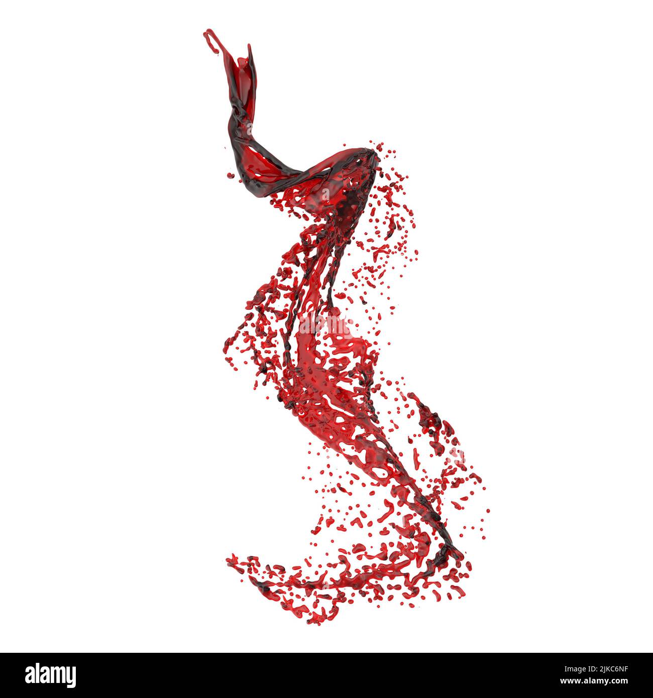 3D illustration of realistic blood splash Stock Photo - Alamy