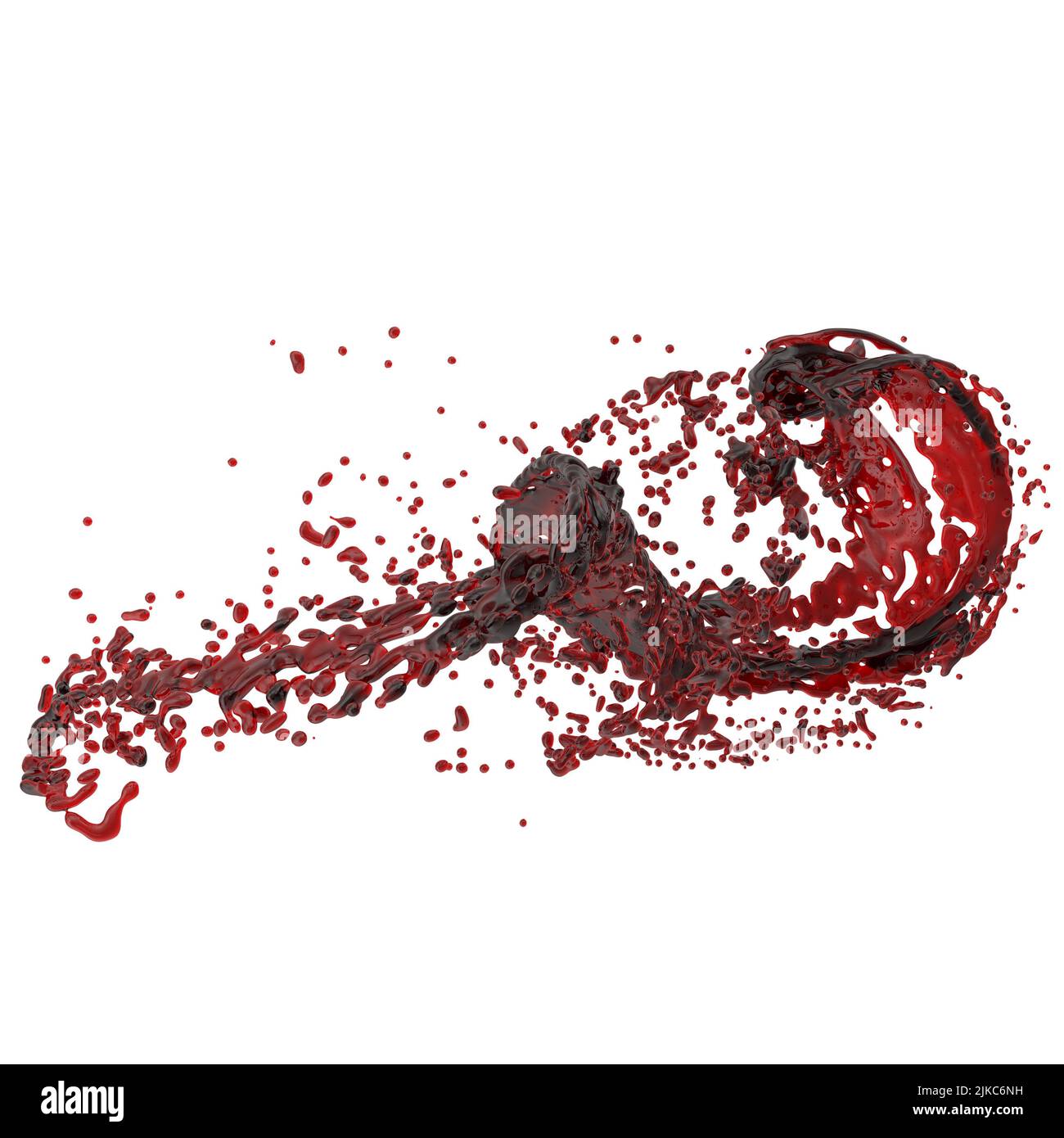 3D illustration of realistic blood splash Stock Photo - Alamy