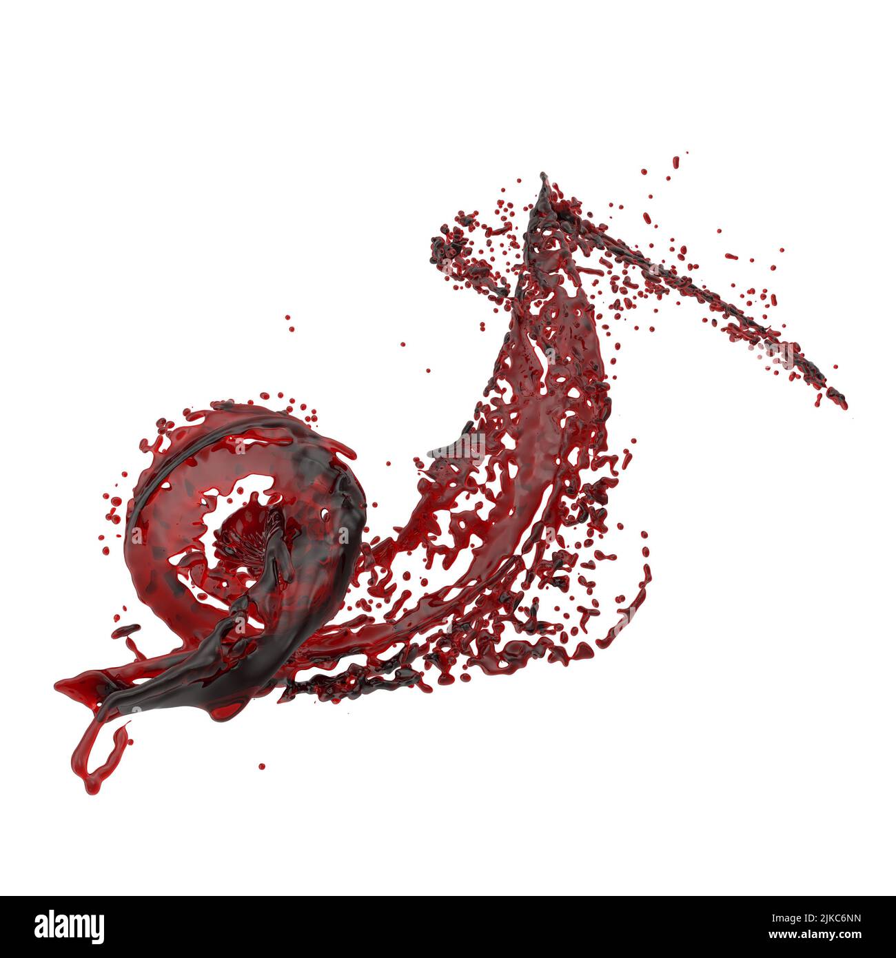 3D illustration of realistic blood splash Stock Photo - Alamy
