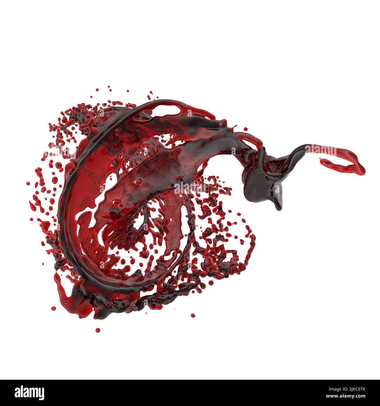 3D illustration of realistic blood splash Stock Photo - Alamy