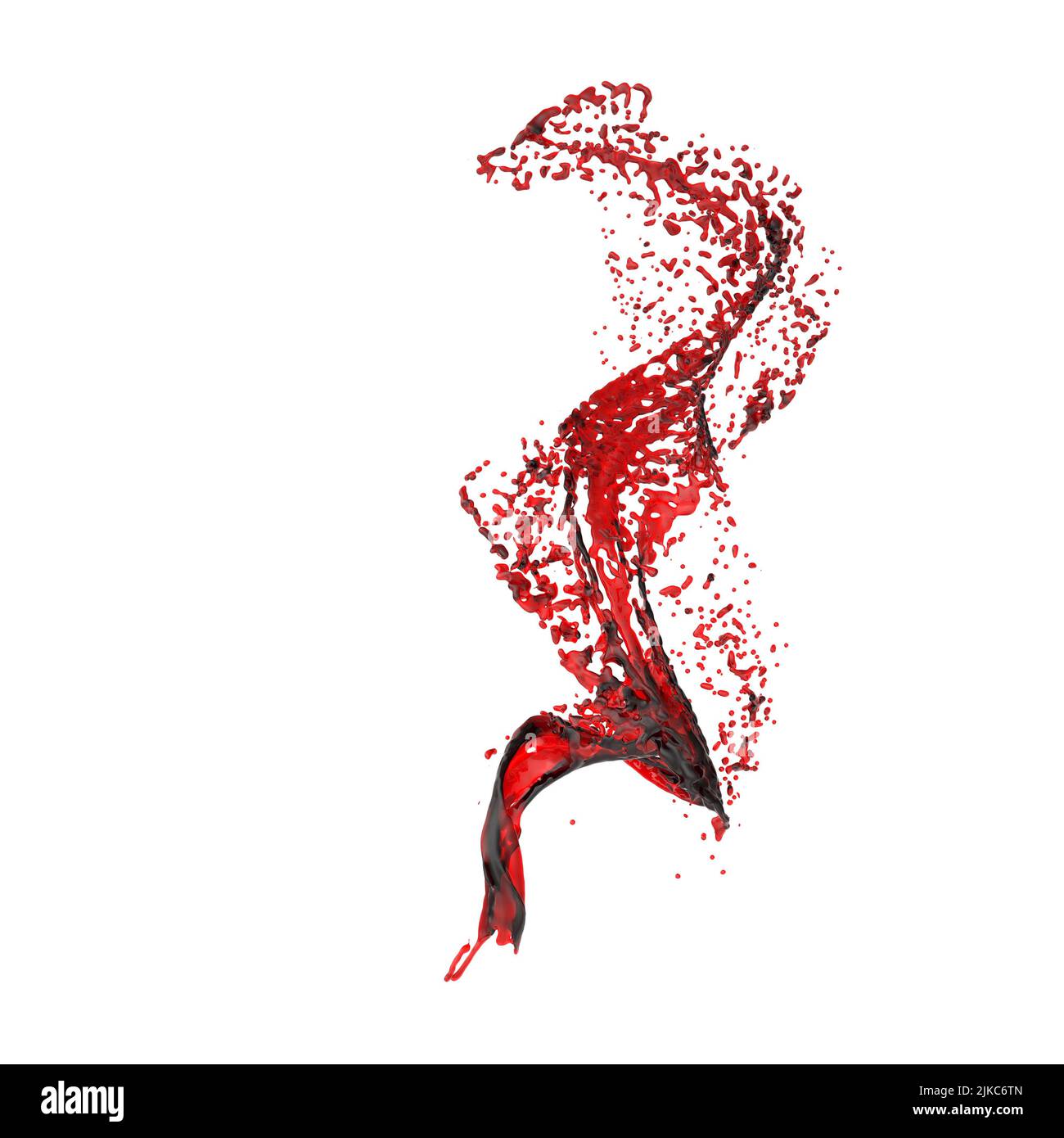 3D illustration of realistic blood splash Stock Photo - Alamy