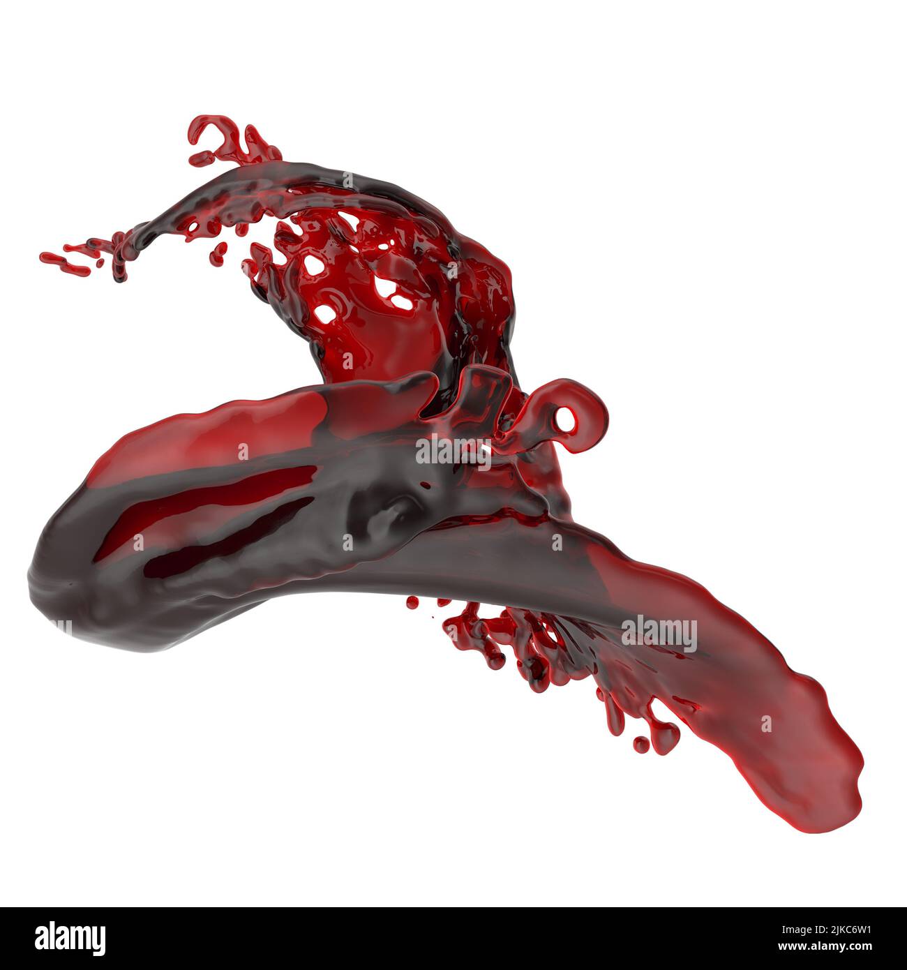 3D illustration of realistic blood splash Stock Photo - Alamy