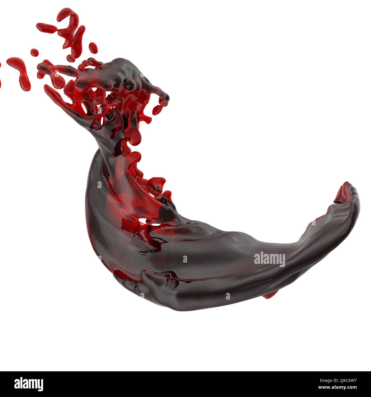 3D illustration of realistic blood splash Stock Photo - Alamy