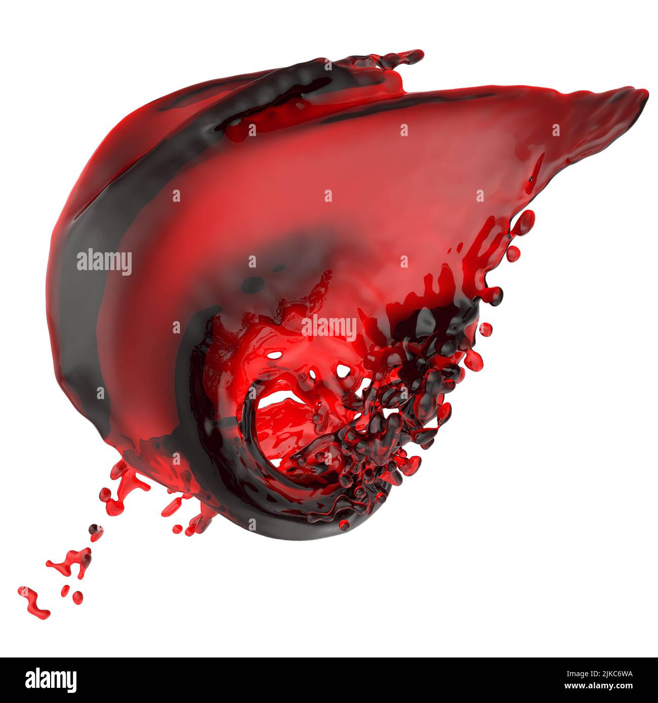 3D illustration of realistic blood splash Stock Photo - Alamy