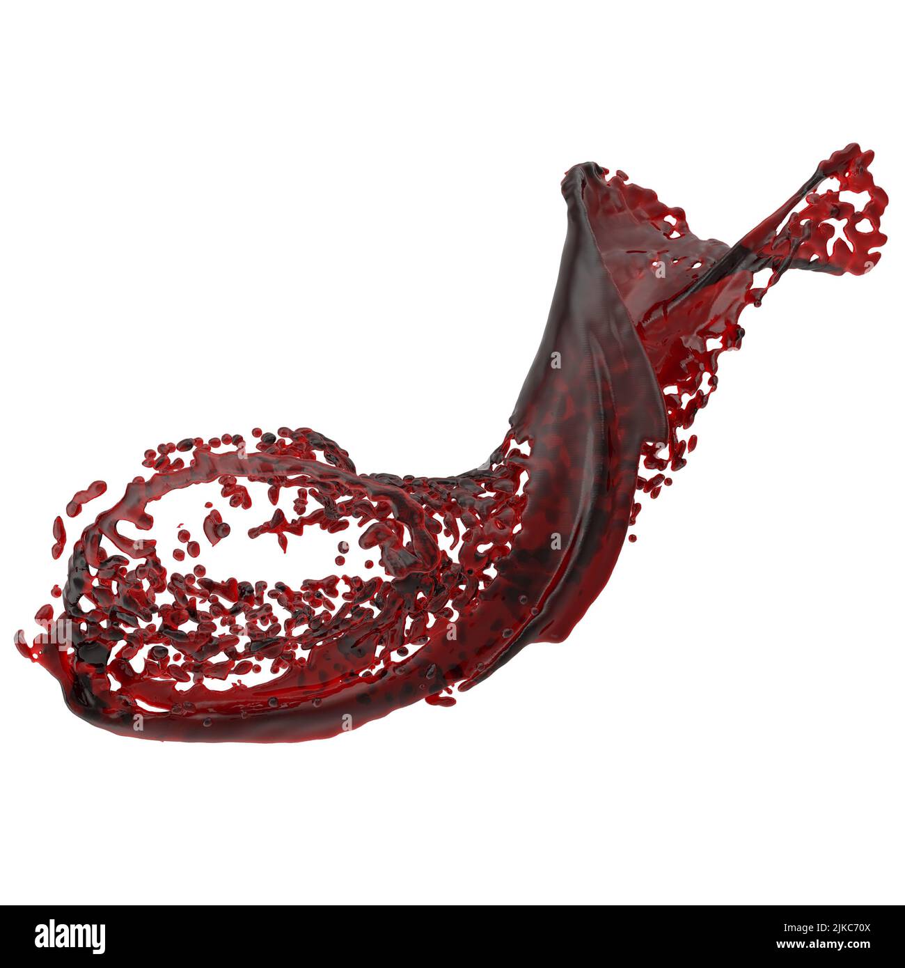 3D illustration of realistic blood splash Stock Photo - Alamy