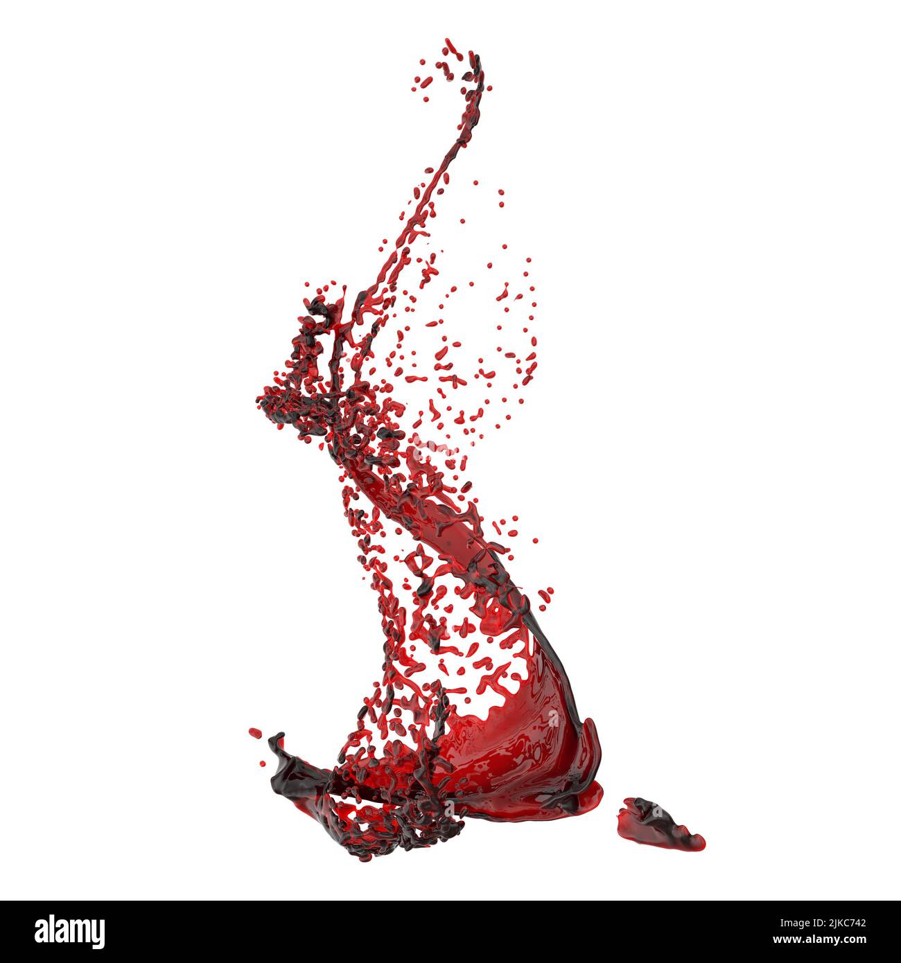 3D illustration of realistic blood splash Stock Photo - Alamy