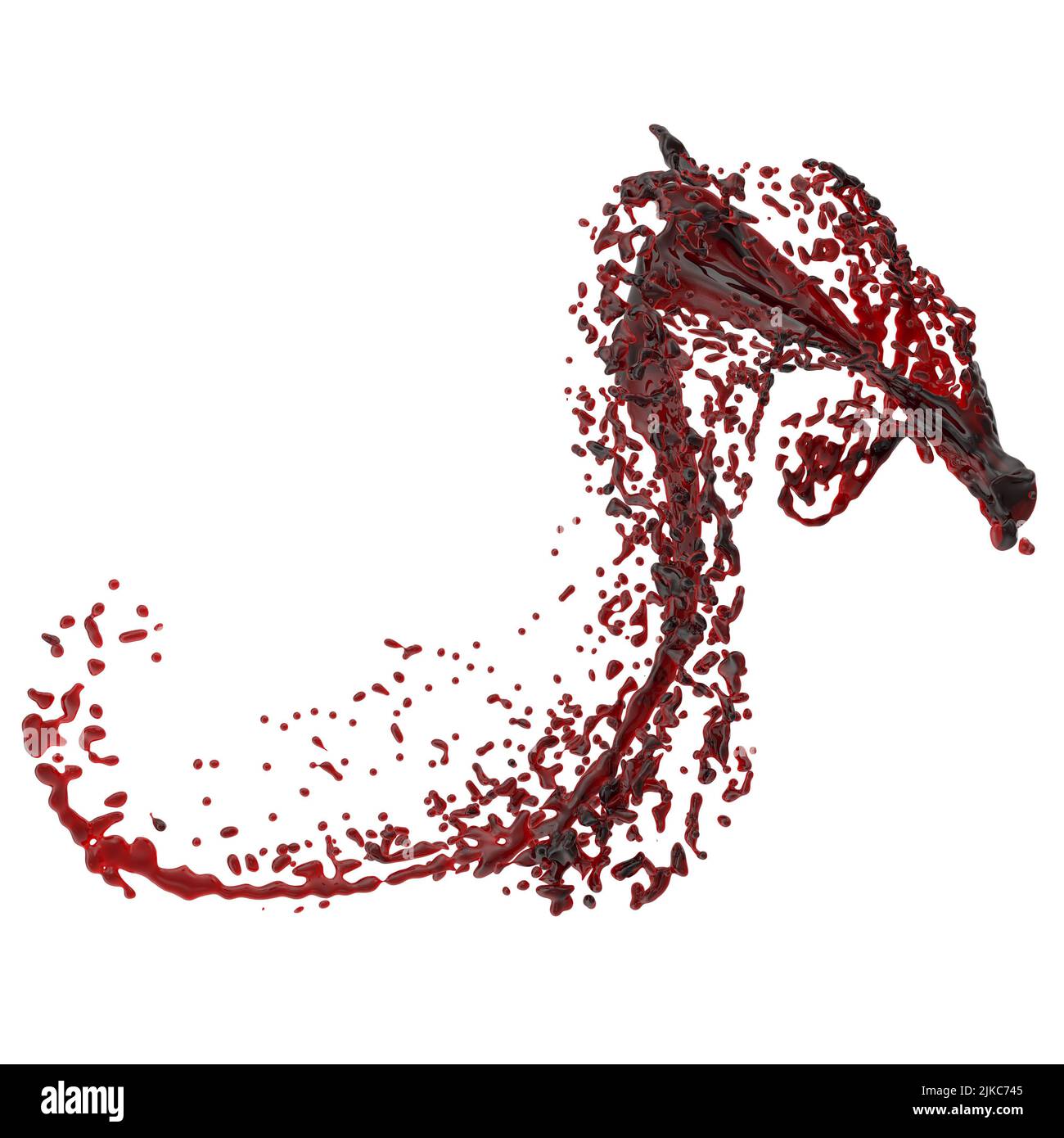 3D illustration of realistic blood splash Stock Photo - Alamy