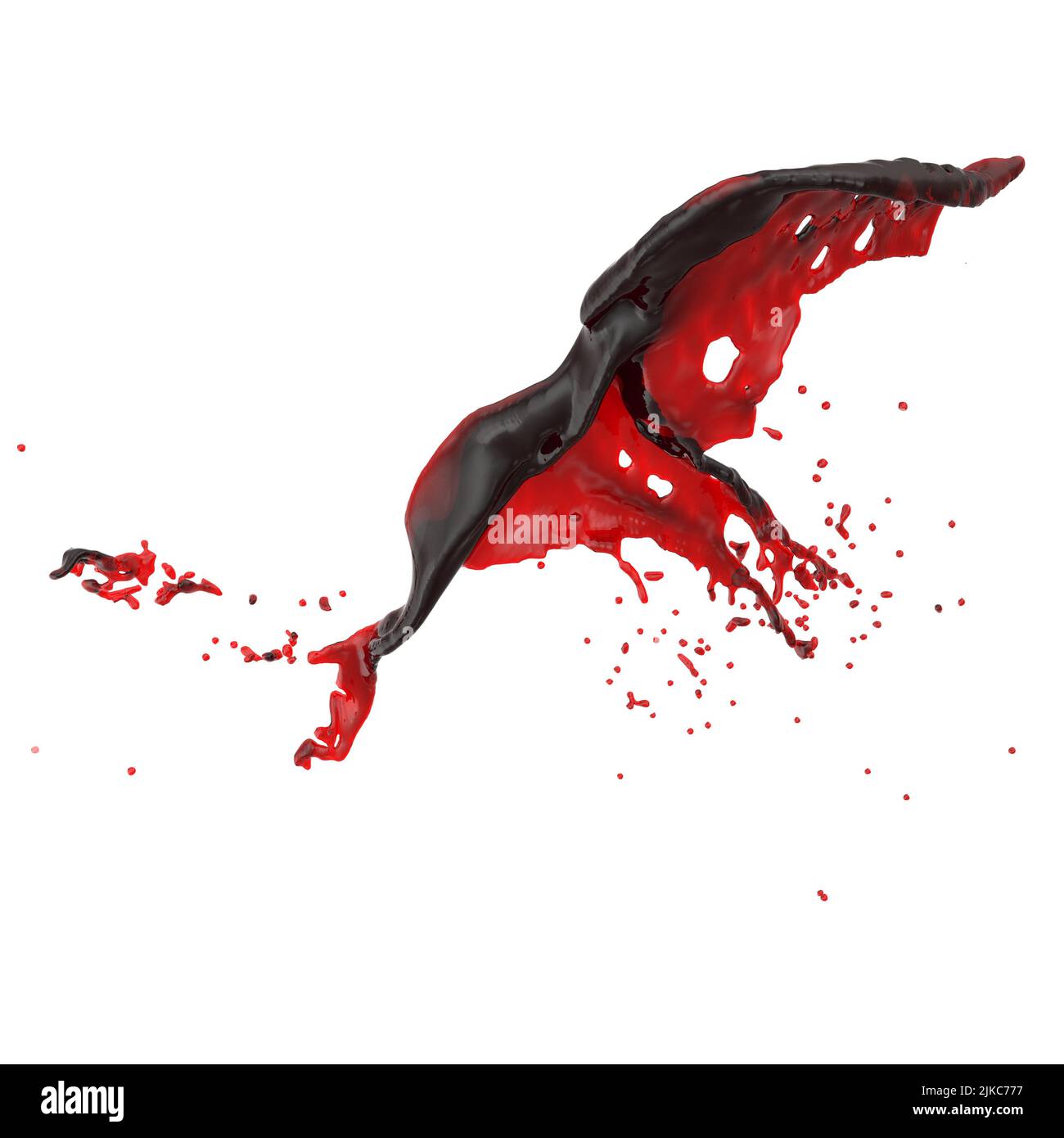 3D illustration of realistic blood splash Stock Photo - Alamy