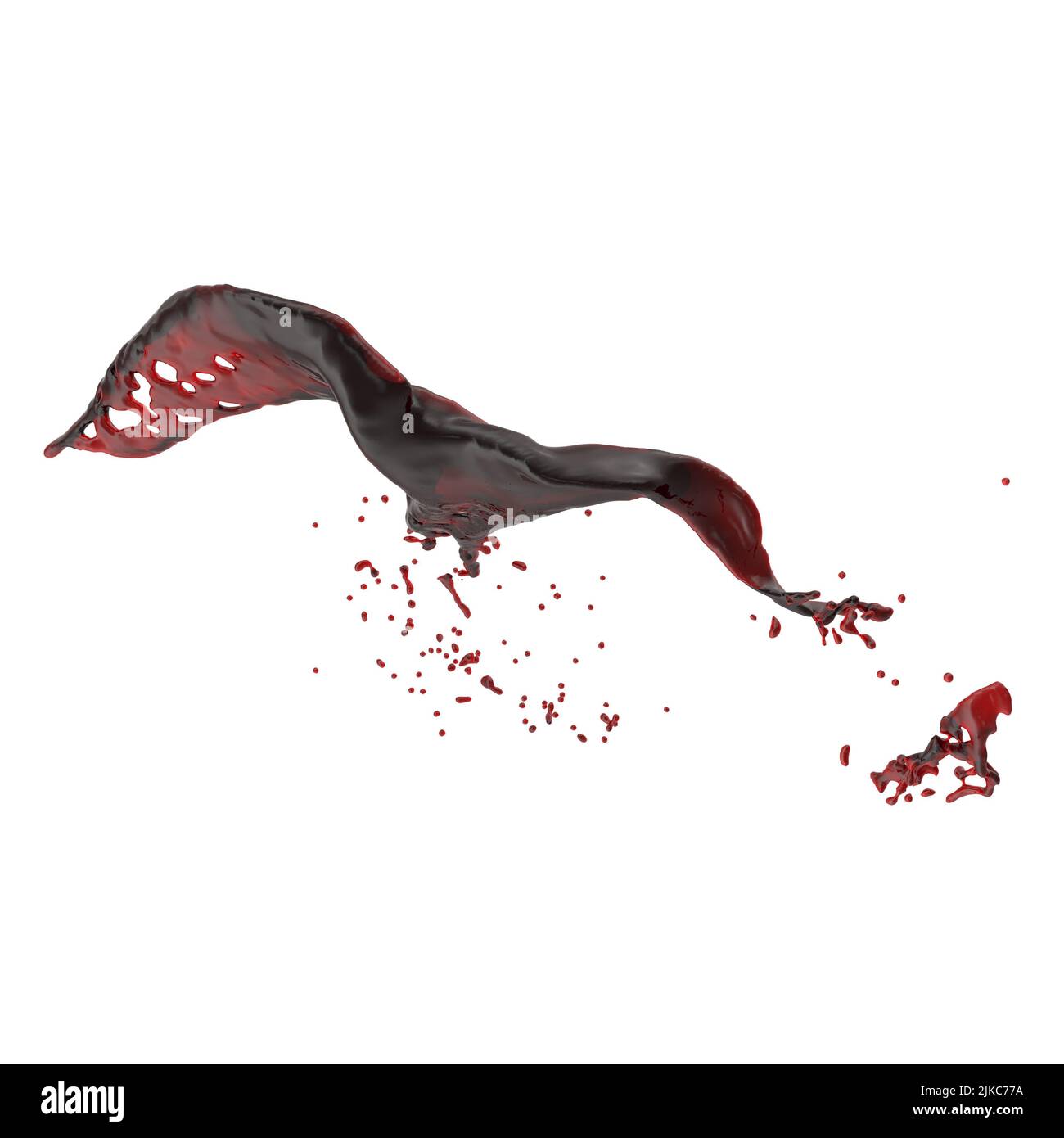 3D illustration of realistic blood splash Stock Photo - Alamy