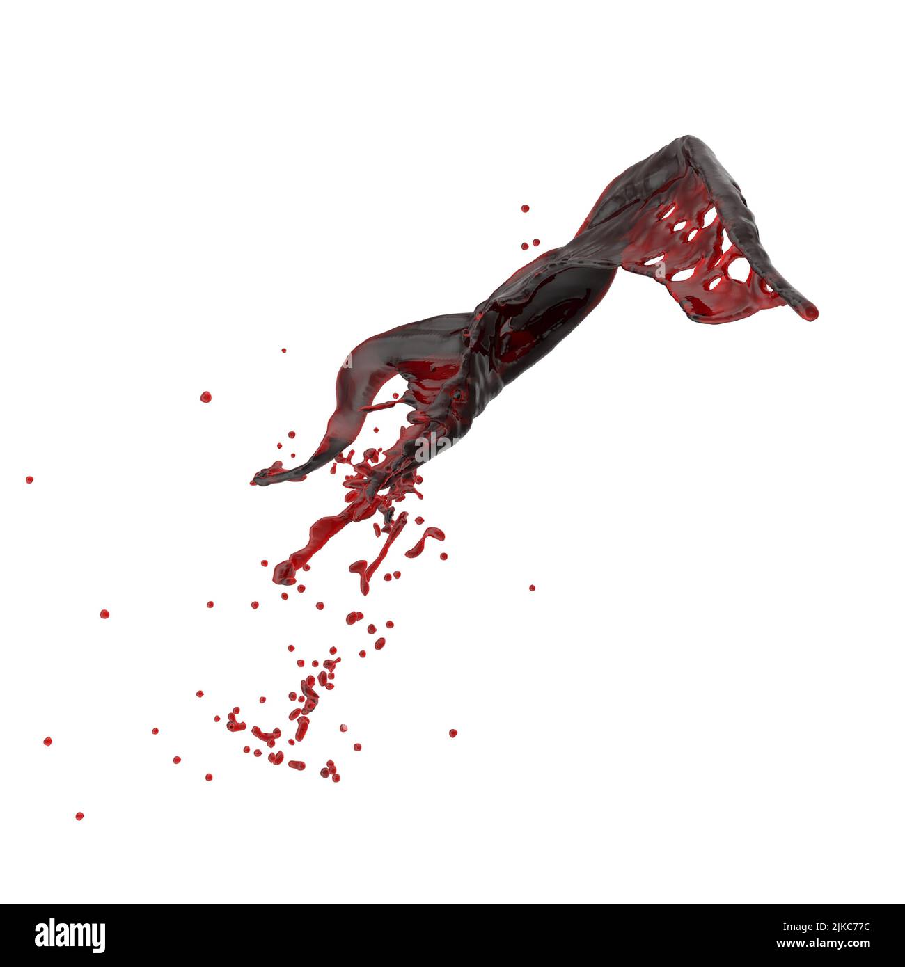 3D illustration of realistic blood splash Stock Photo - Alamy