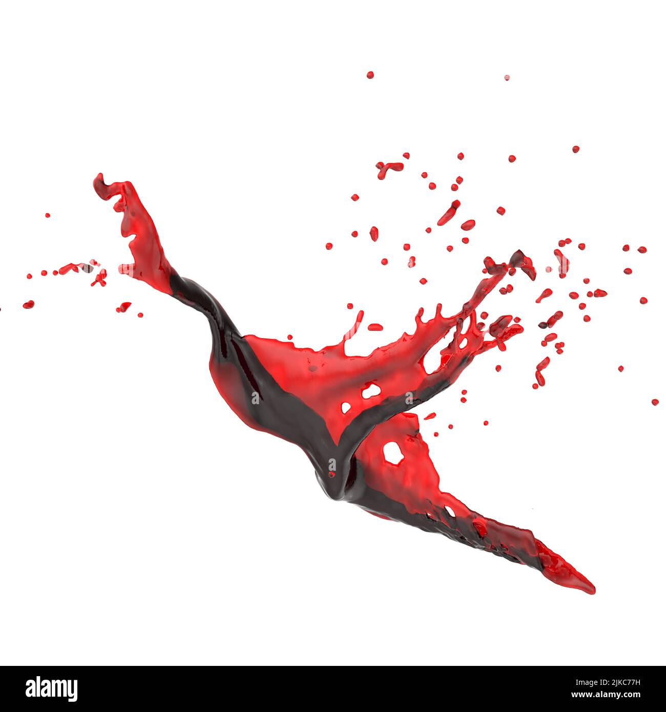 3D illustration of realistic blood splash Stock Photo - Alamy