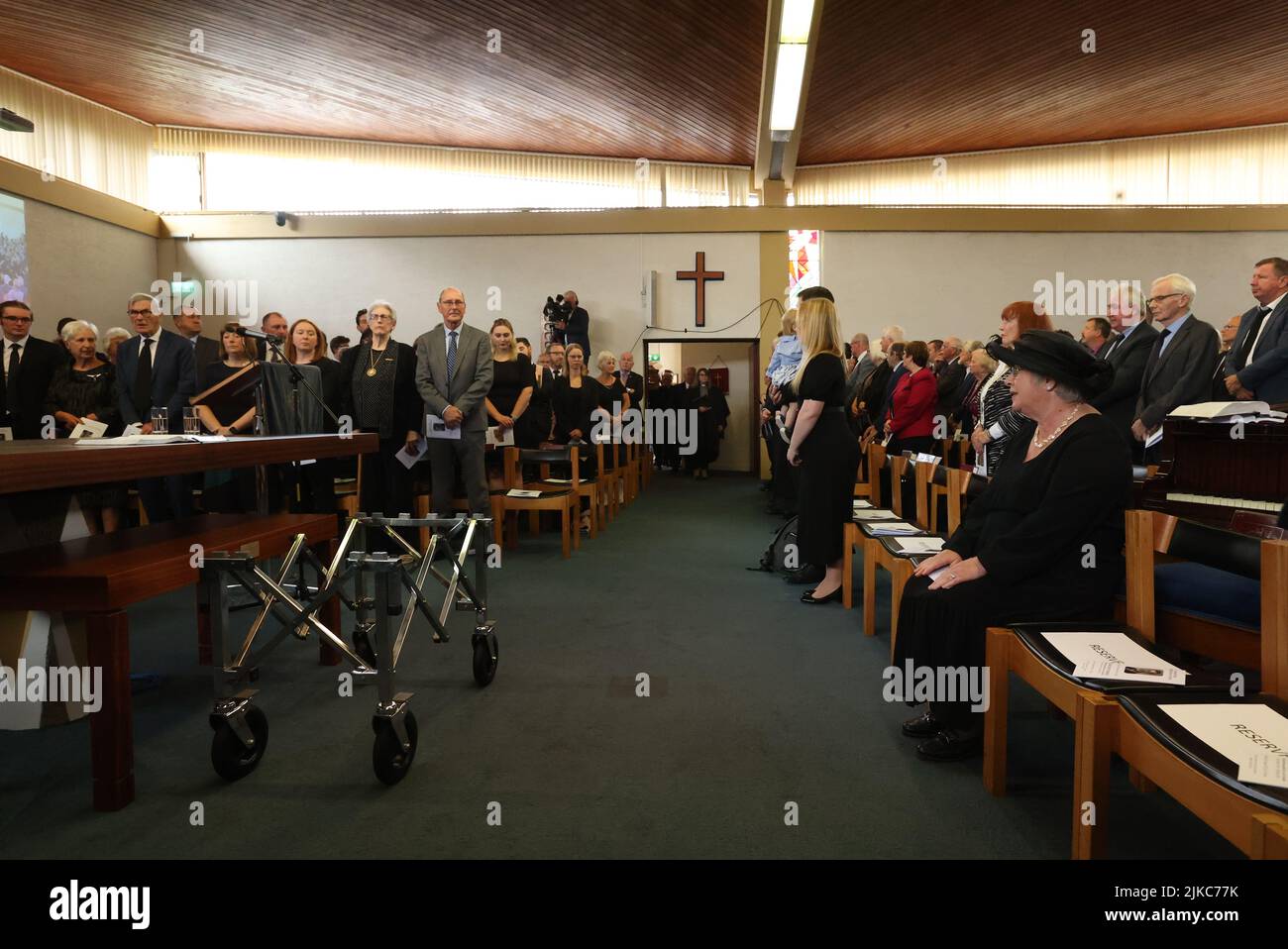 Lady Daphne Trimble (right) at the funeral of former Northern Ireland ...
