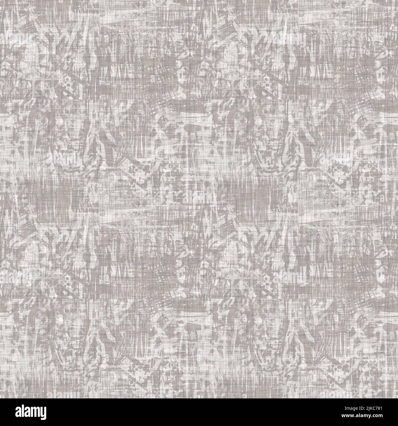 French grey irregular mottled linen seamless pattern. Tonal country ...