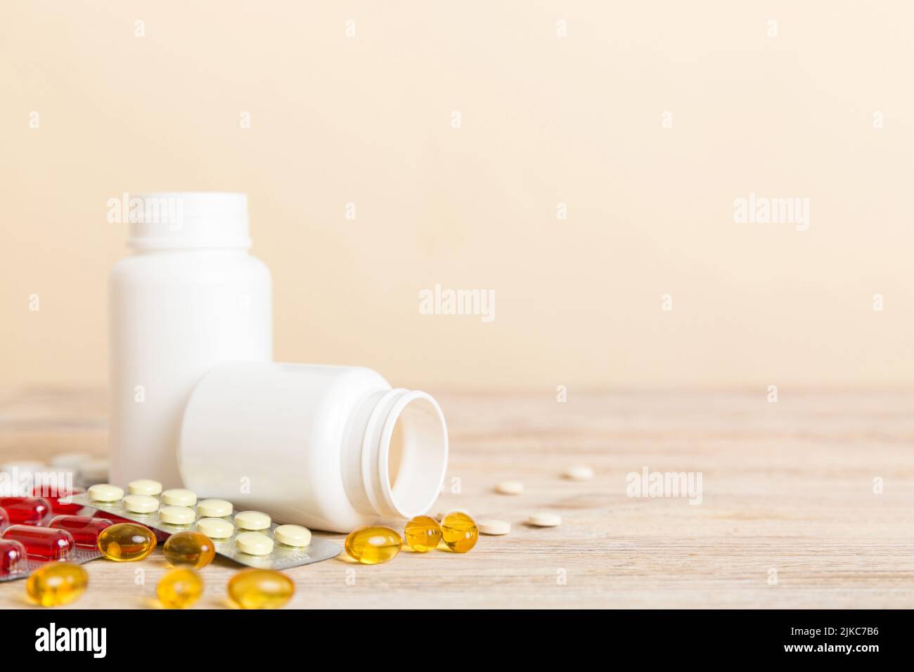 Medicine for treatment HIV infection. Pills and capsules and battle on ...
