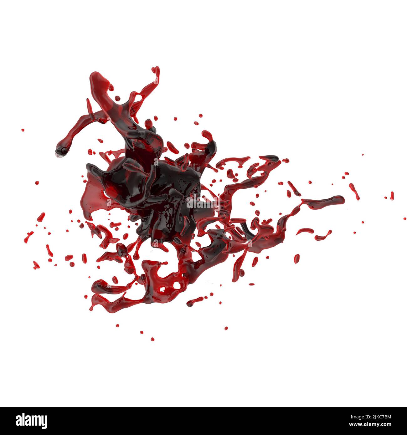 3D illustration of realistic blood splash Stock Photo - Alamy