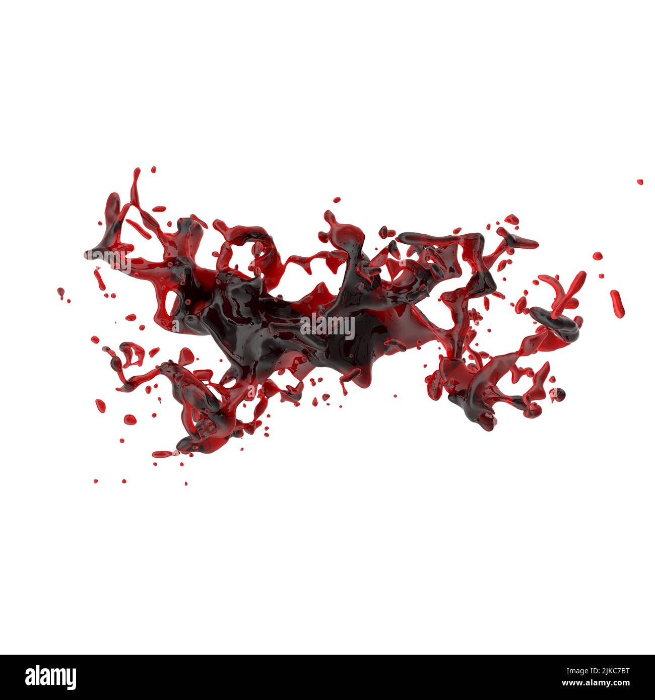 3D illustration of realistic blood splash Stock Photo - Alamy